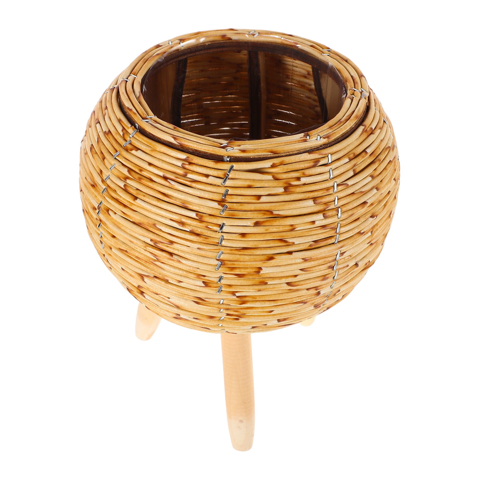 Hemoton Farmhouse Plant Stand Succulent Container Rattan Flower ...