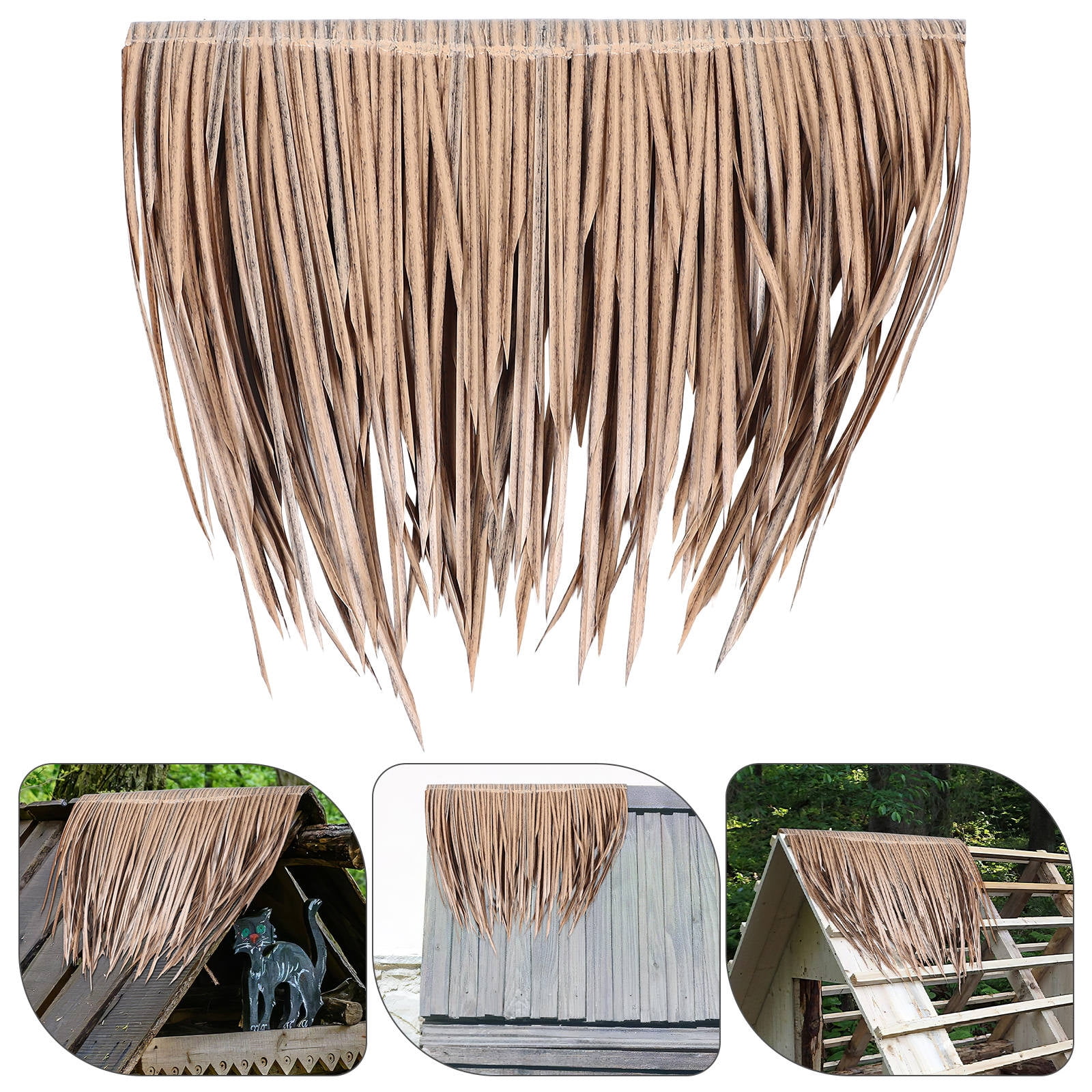 Hemoton Faux Thatch Roof Tiles Simulated Thatch for DIY Hut and Patio ...