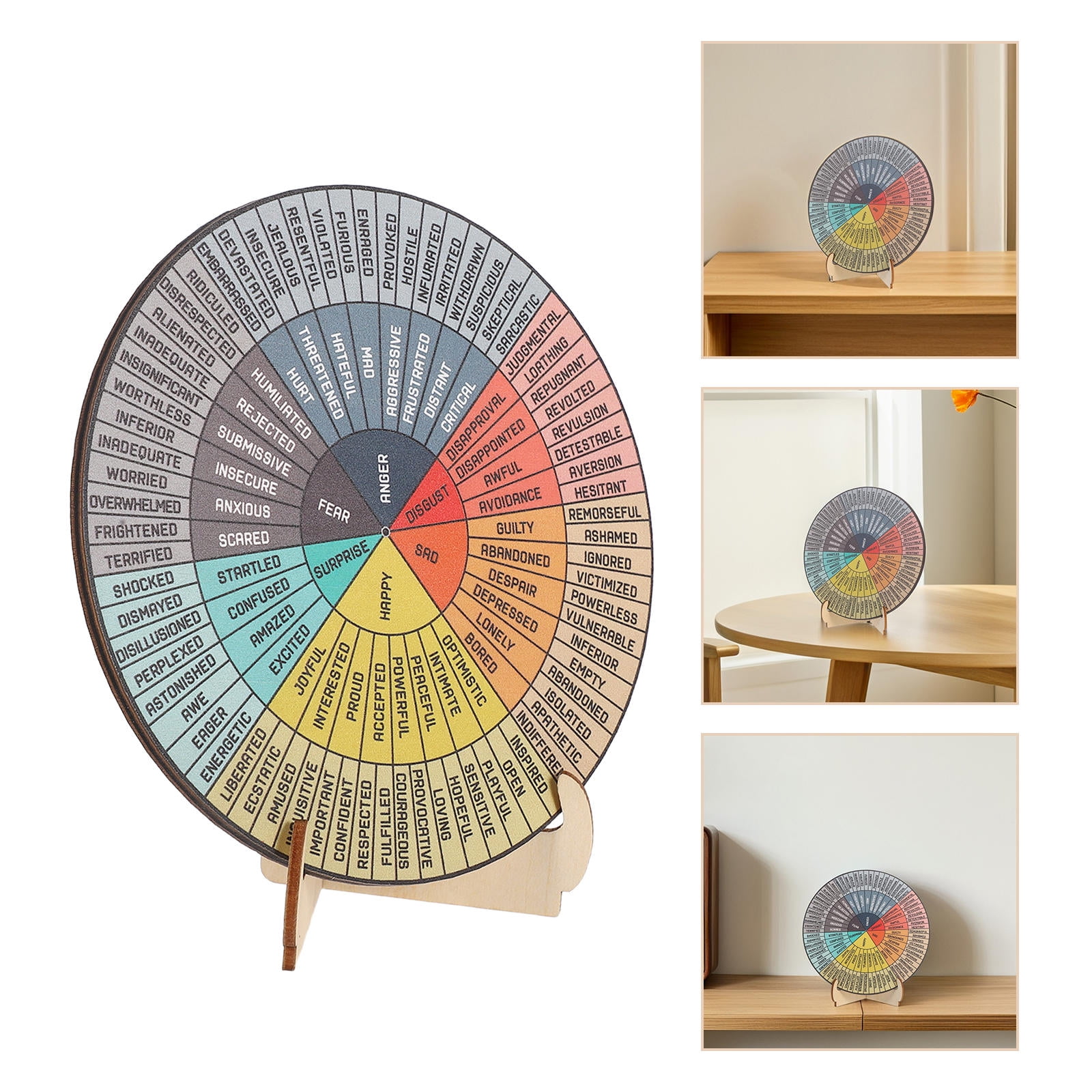 Hemoton Feelings Wheel Office Decor Double Sided Mental Decor Emotion ...