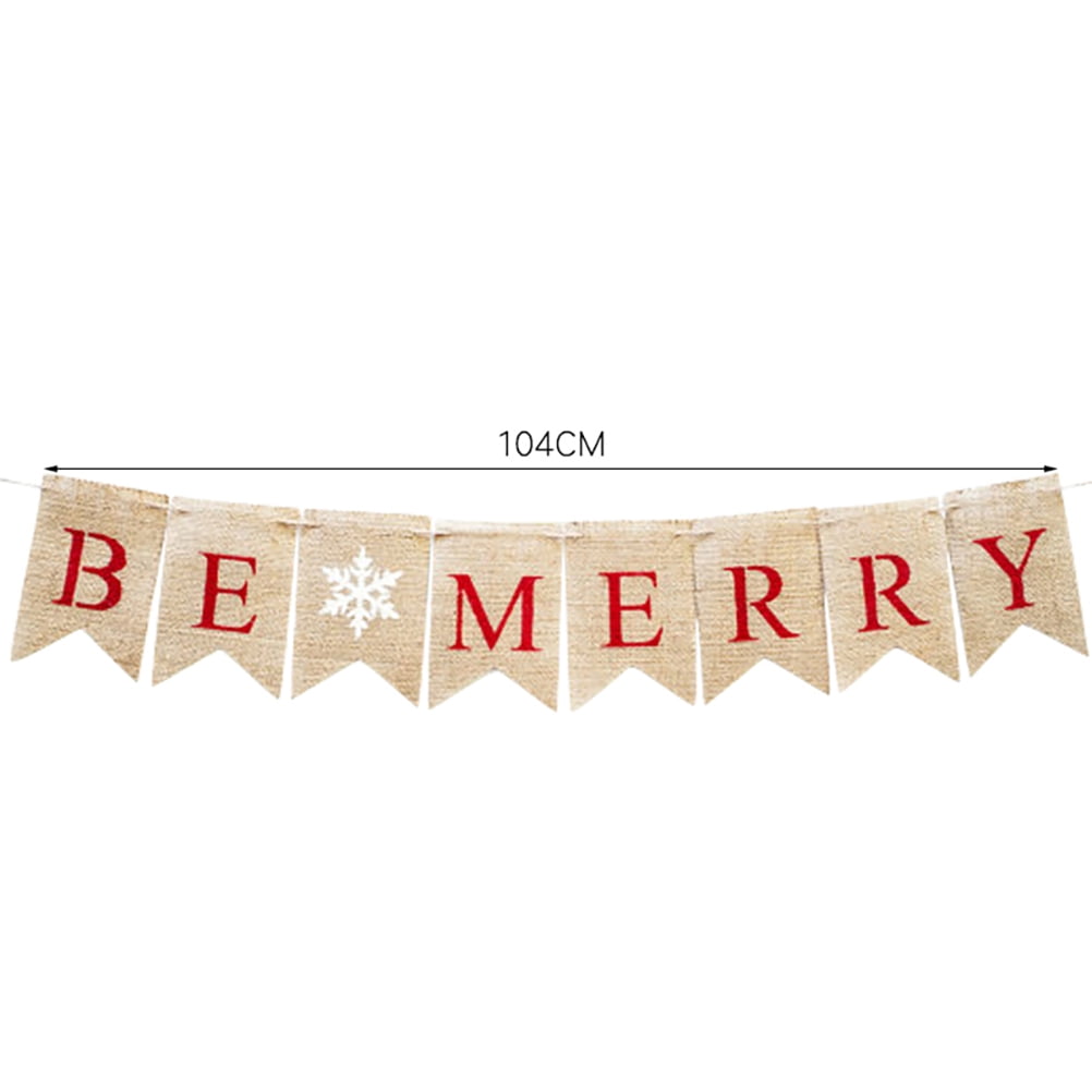 Hemoton Felt Garland Christmas Bunting Banner Hanging Decorative ...