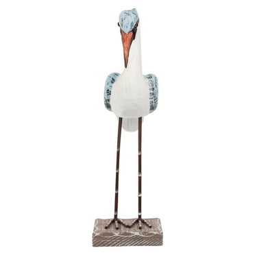 2x Wooden Seagull Figurines Seagull Sculpture Beach Decoration ...