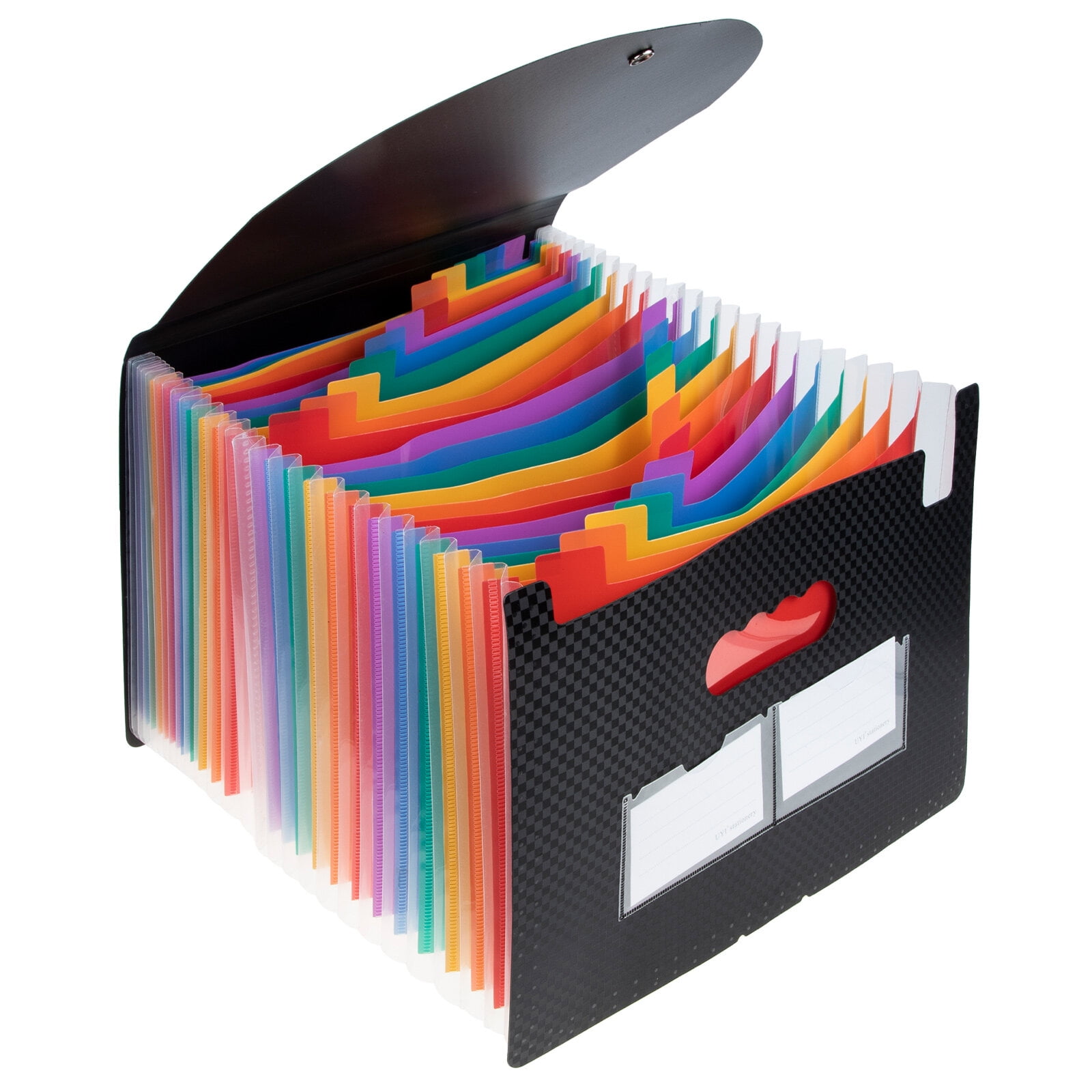 Tineasur multi section folder Expanding Folder Black PP Voucher Storage ...