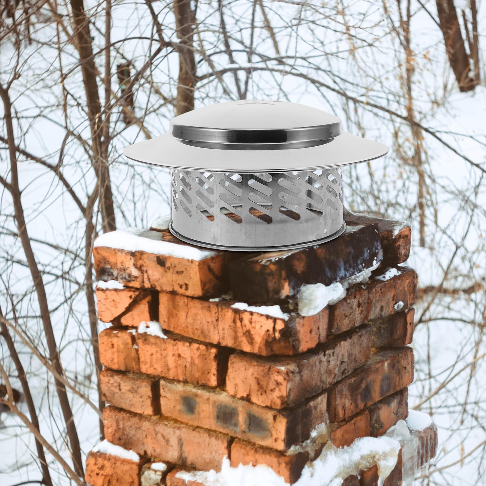 RENACLIPY Stainless Steel Chimney Pipe Cover Rain Protection Debris ...