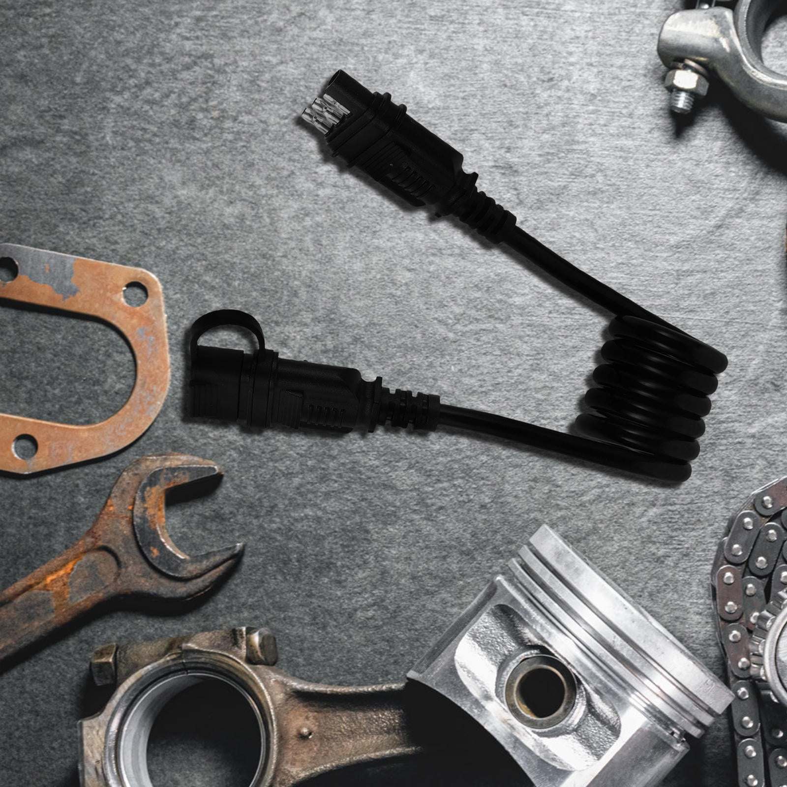 Hemoton Flat Trailer Wire Extension Coiled Cable 4 Way Vehicle Side And ...