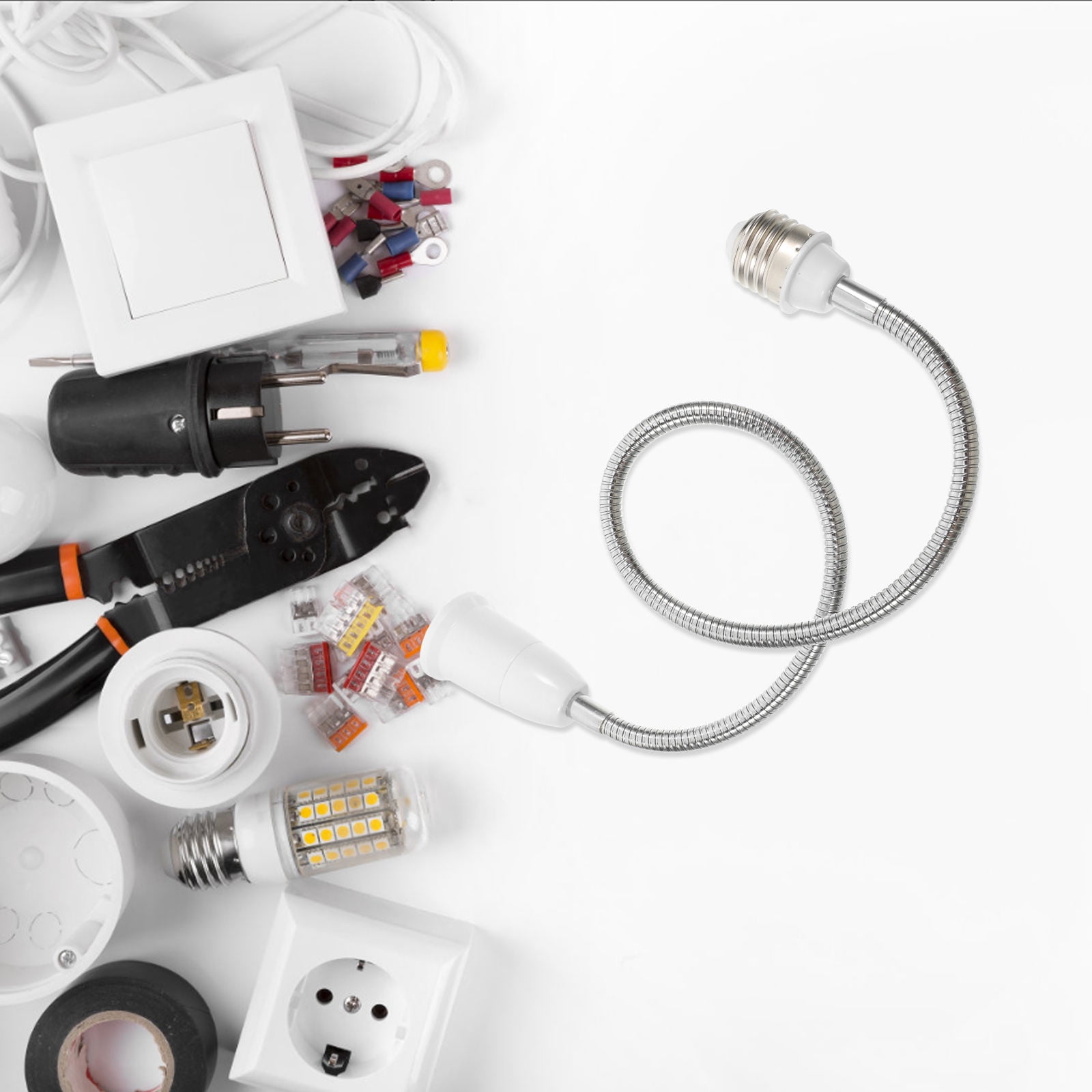 Hemoton Flexible Light Socket Adapter E27 To E27 Light Bulb Socket ...