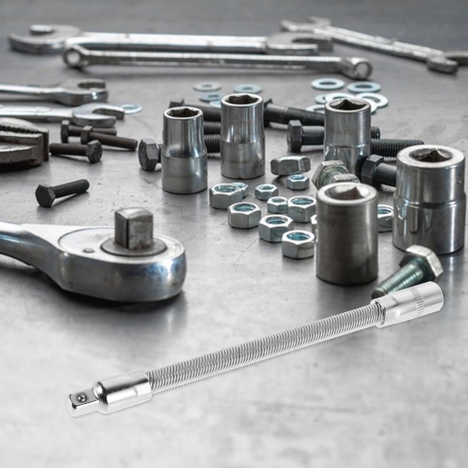 Hemoton Flexible Socket Extension Rod For Wrench Metal Extension Bar ...