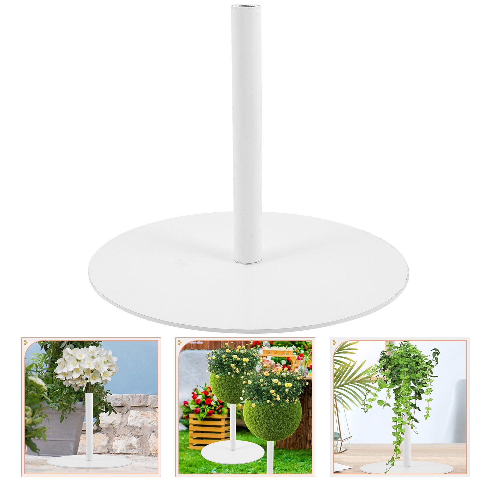 EXHUMKY Floral Base for Arrangements White 1Set 10.0X10.0X7.5In ...