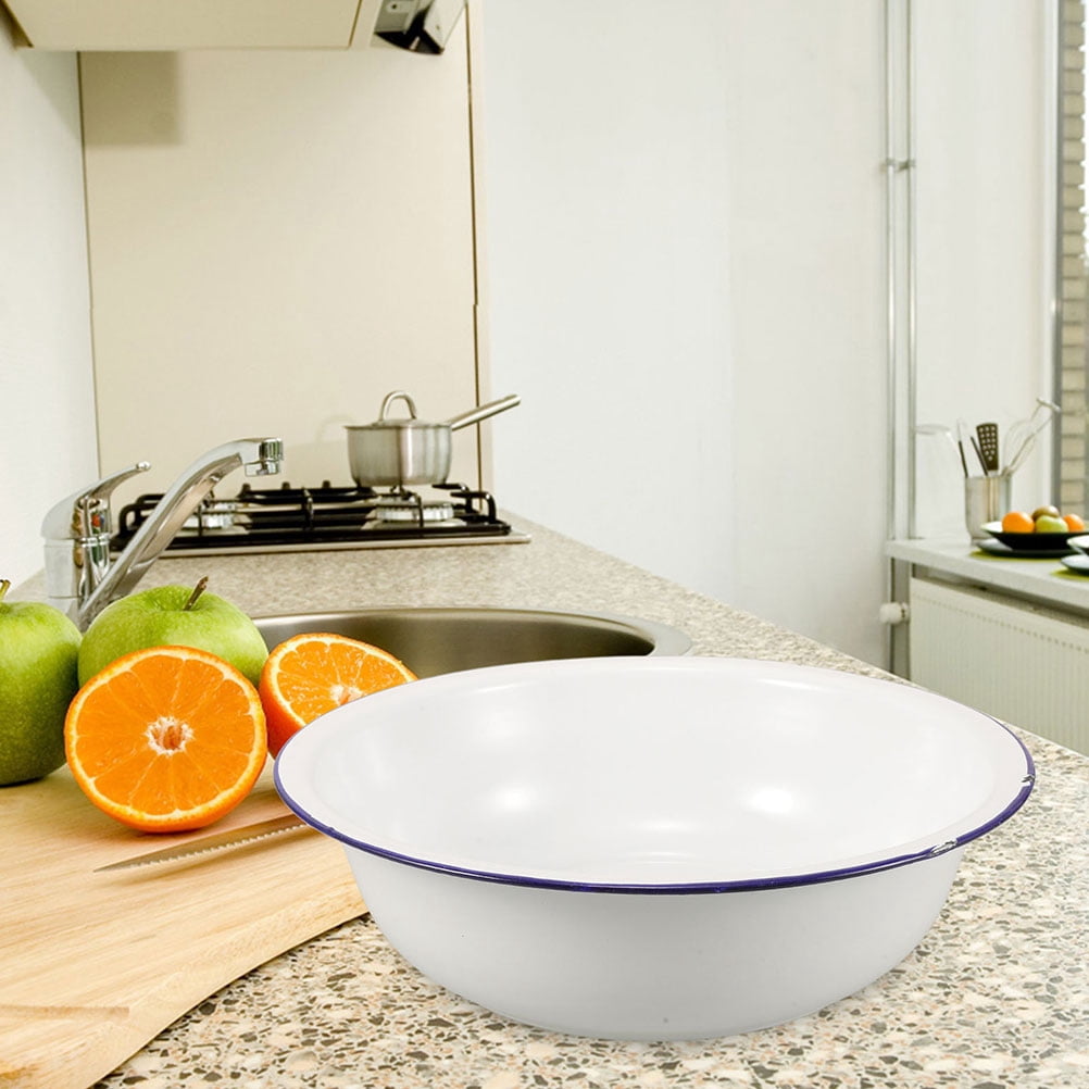 Hemoton Foldable Enamel Foot Bath Tub Portable Foot Soaking Basin Foot ...