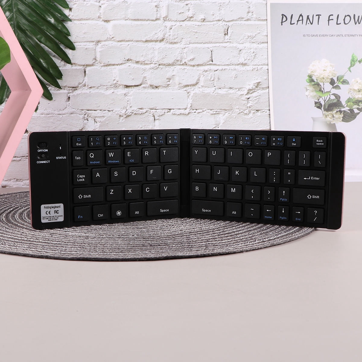 Hemoton Foldable Wireless Keyboard Ultrathin Tablet Notebook Keyboard ...