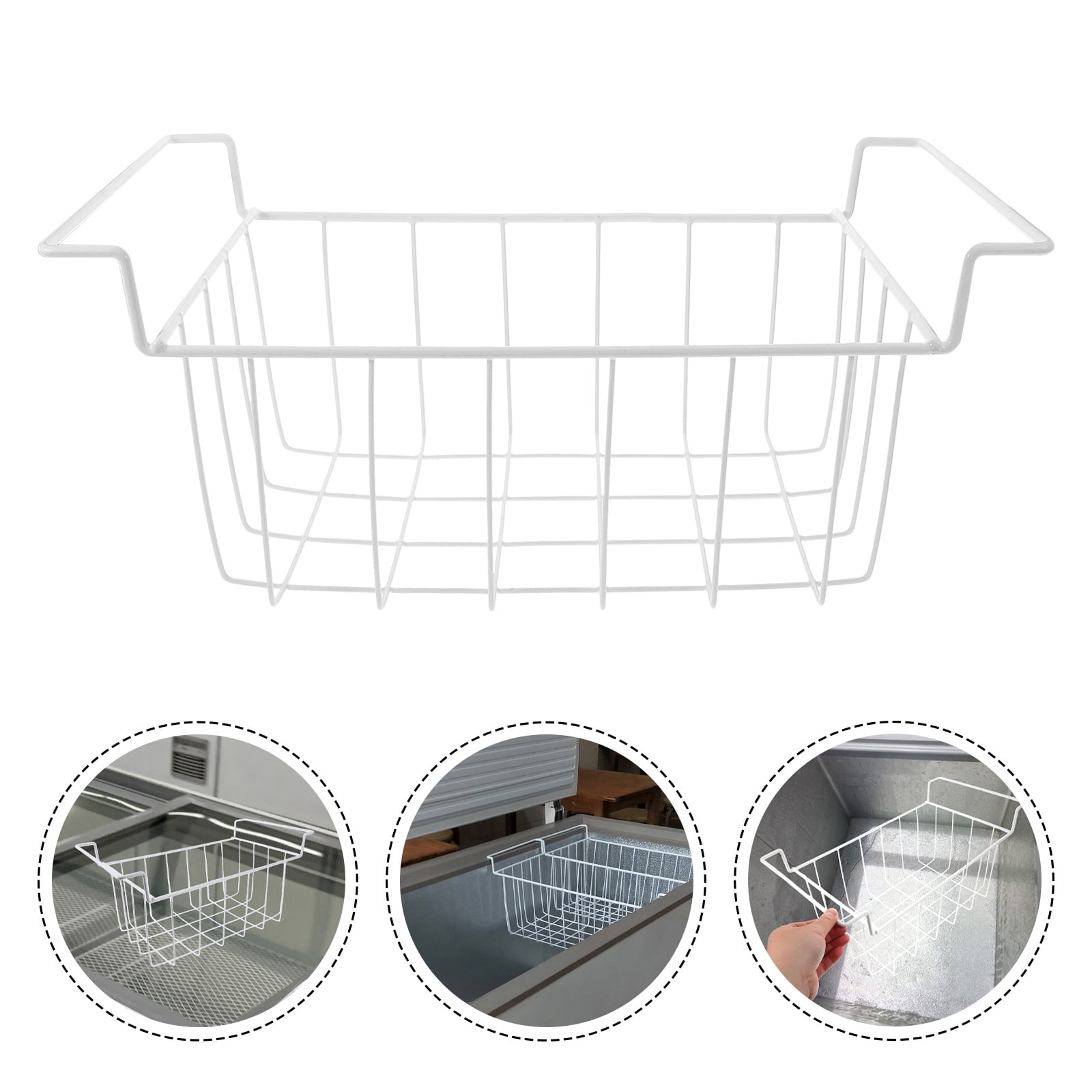Hemoton Metal Wire Freezer Storage Organizer Basket for Deep Freezer ...