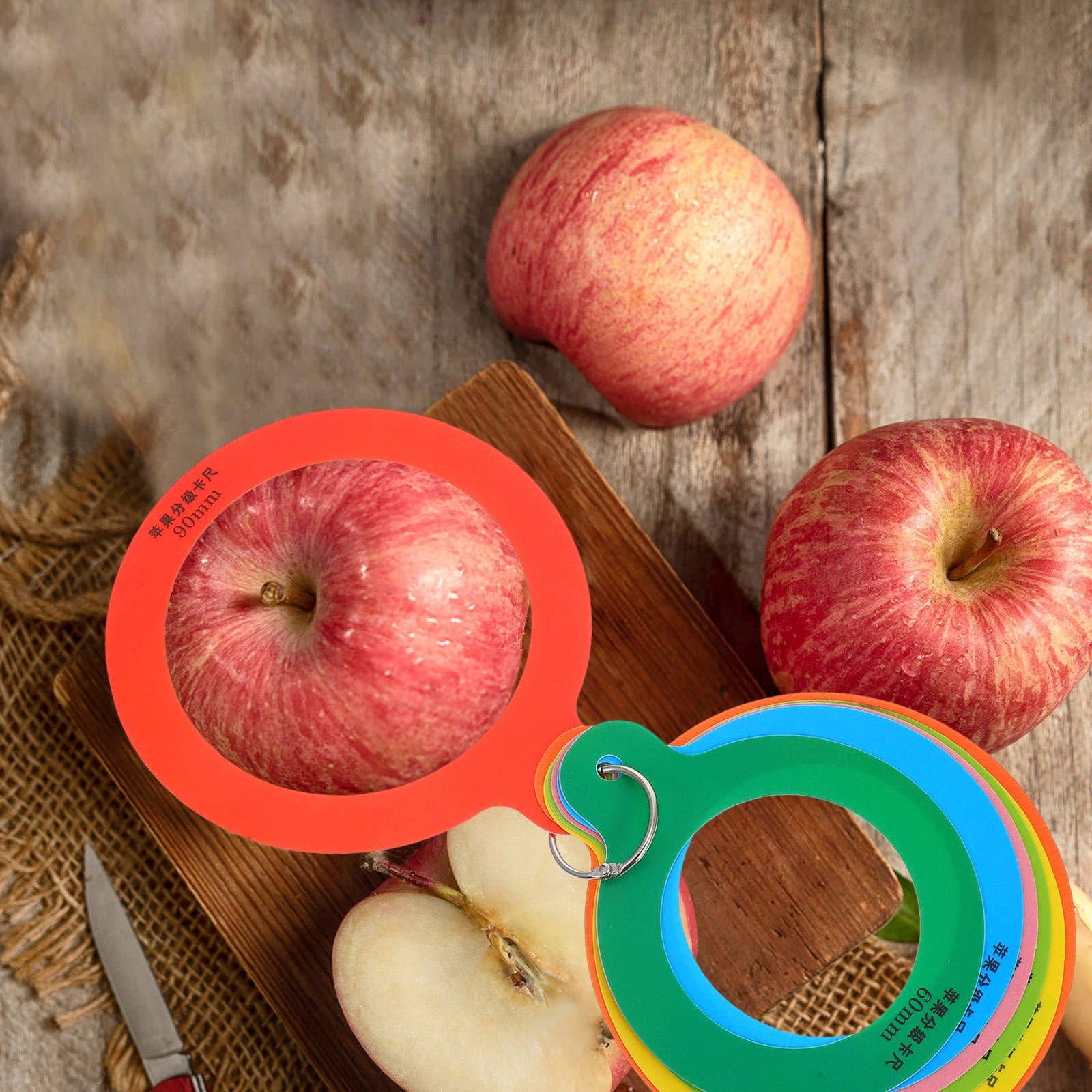 Hemoton Fruit Diameter Measuring Tool Plastic Fruit Measuring Circles ...