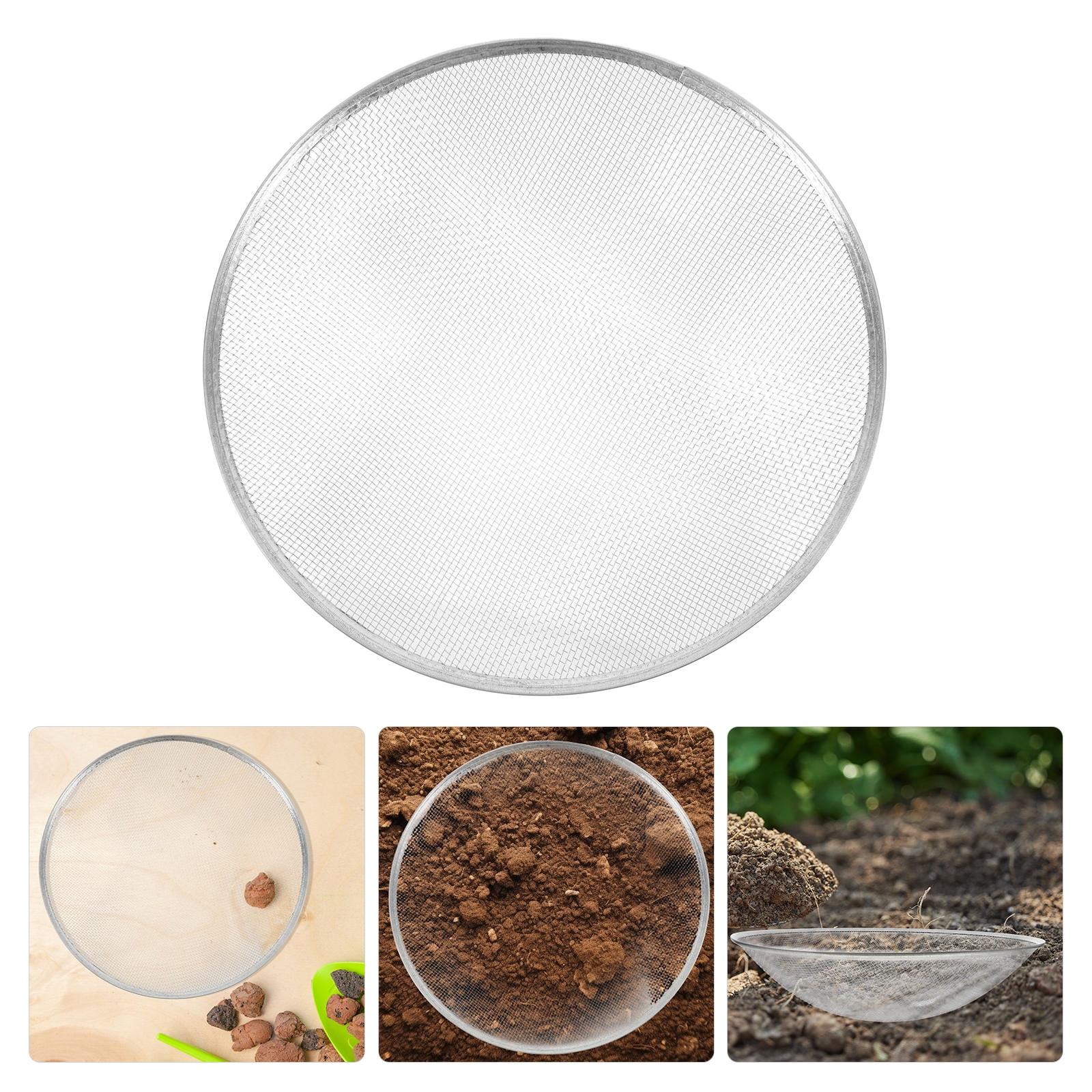 Hemoton Garden Soil Sieve Round Sifter Tool Convenient Soil Sifter ...