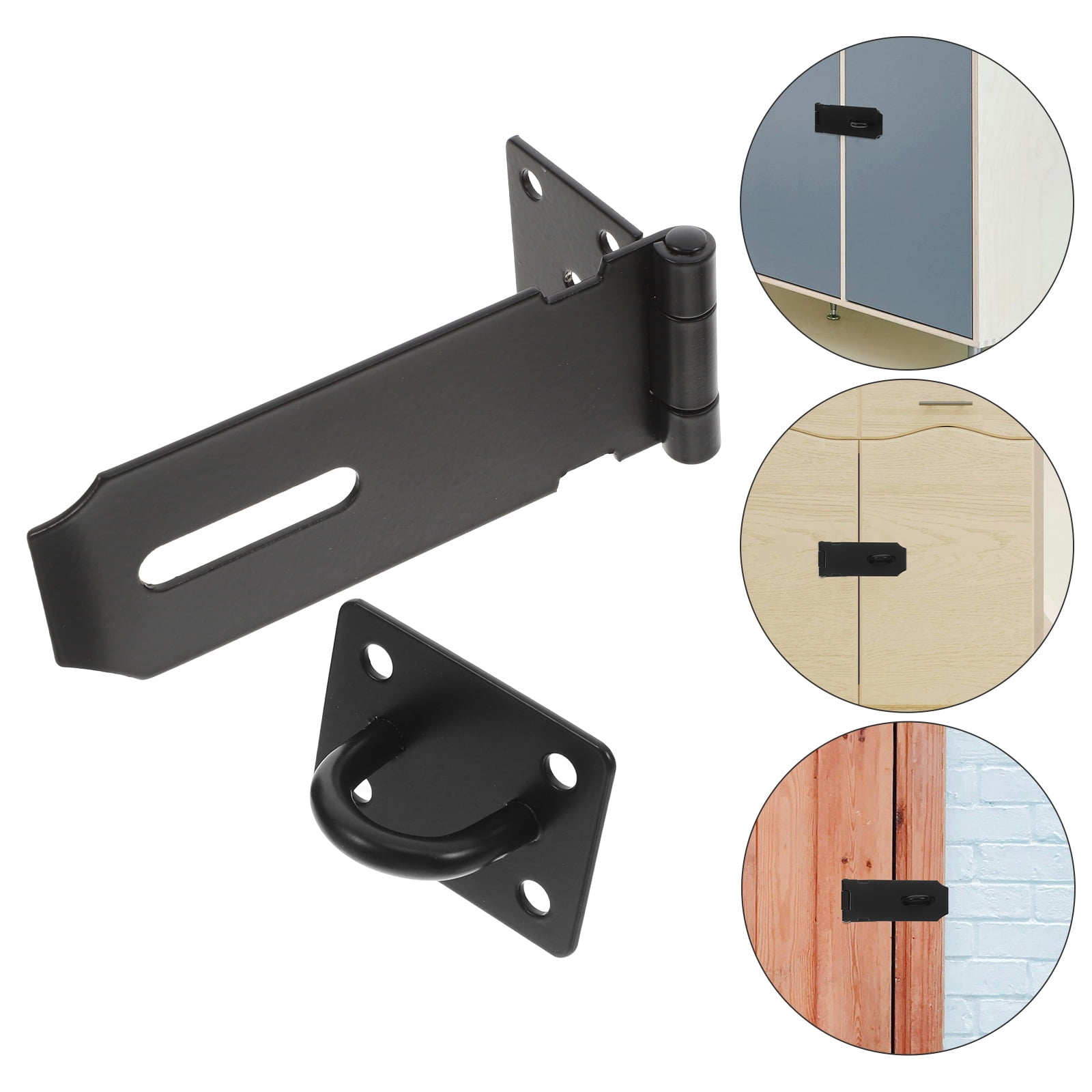 Hemoton Gate Lock Hasp Secure Latch Safe Locking Hasp Heavy Duty ...