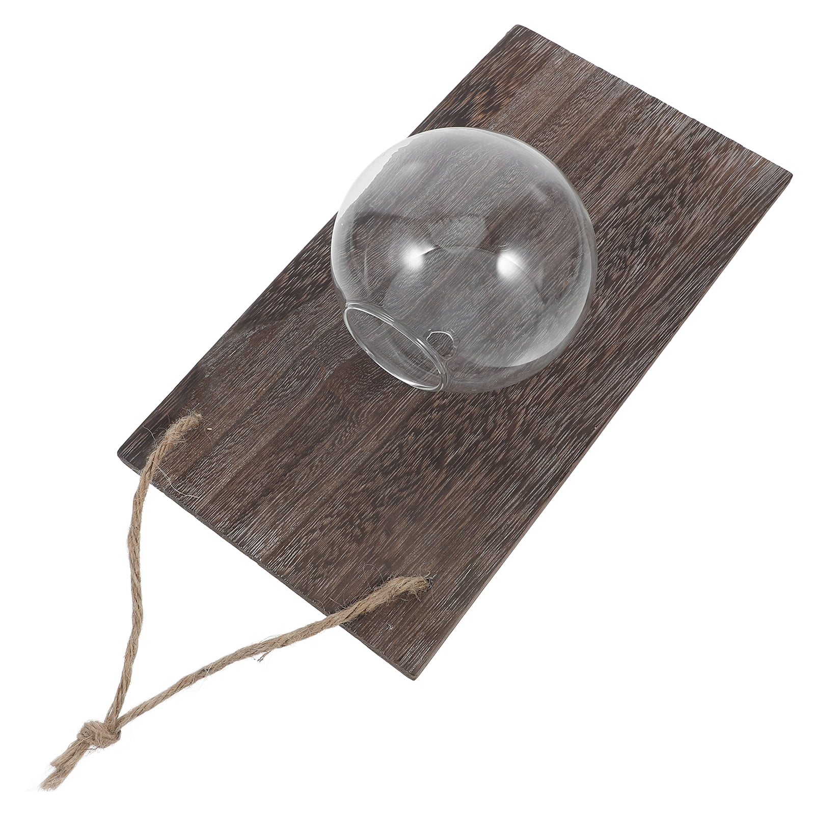 Hemoton Glass Wall Hanging Planter With Wood Board Hydroponic ...