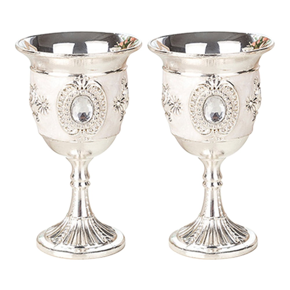 Hemoton Goblet Cup Gothic Glass Gemstone Wedding Retro Chalice Beverage ...