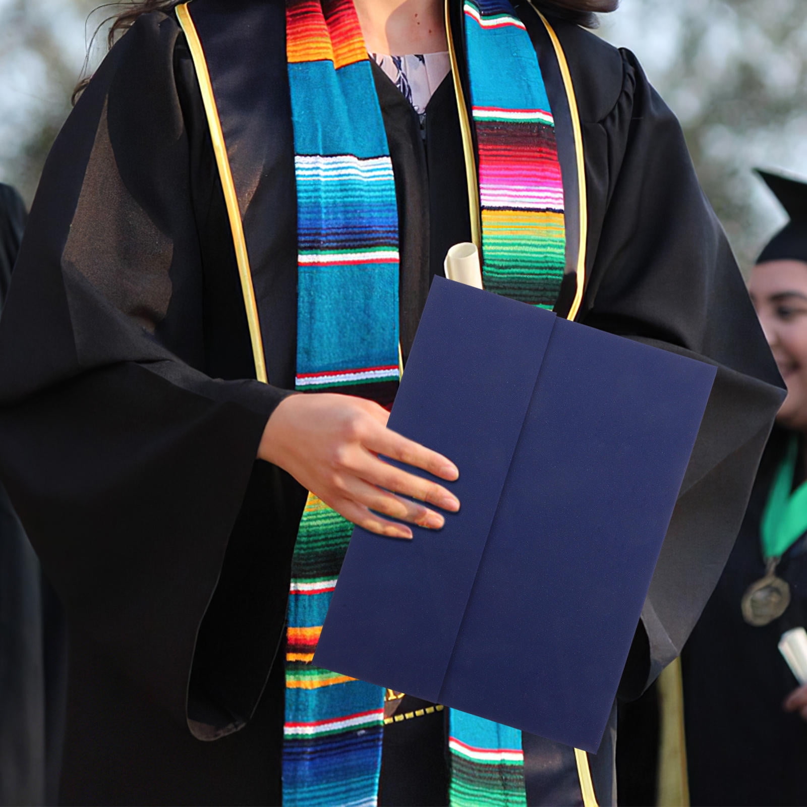 Hemoton Graduation Diploma Holder Tri-Fold Certificate Cover A4 ...