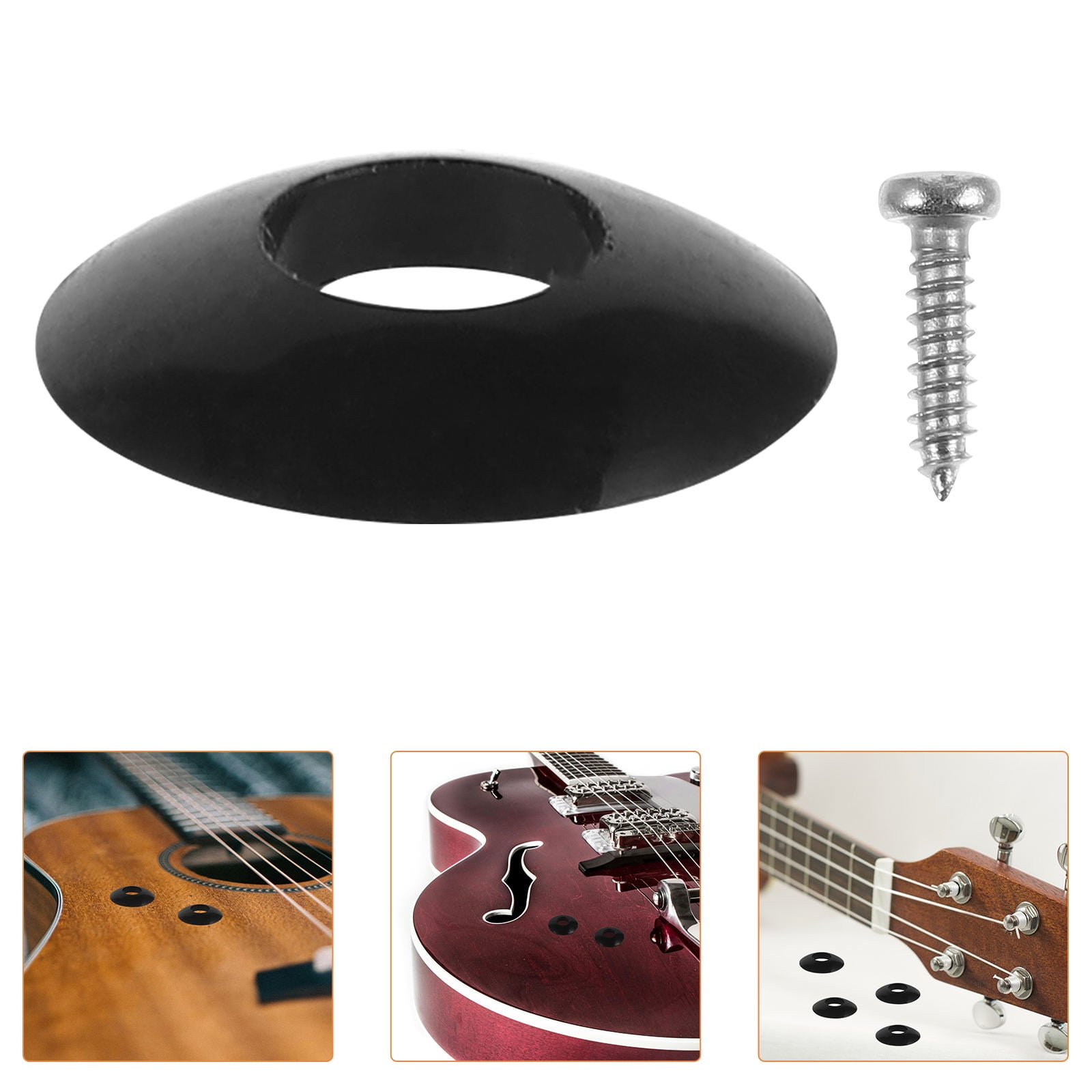 Hemoton Guitar Tuner Washer with Screws for Daily Use Black Metal and ...