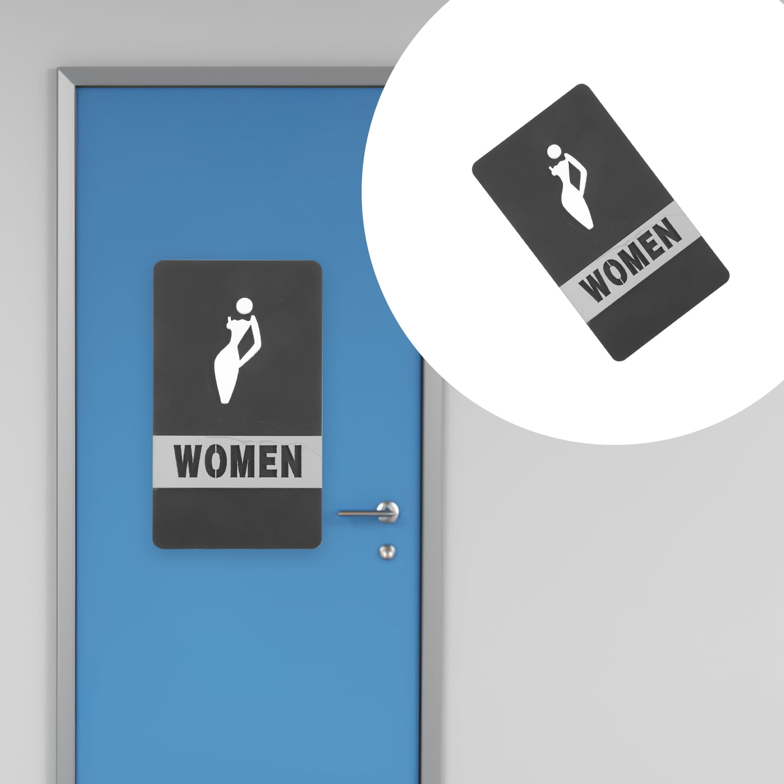 SOPOTUTU Sopotutu Black Acrylic Toilet Sign for Office Use Elegant ...