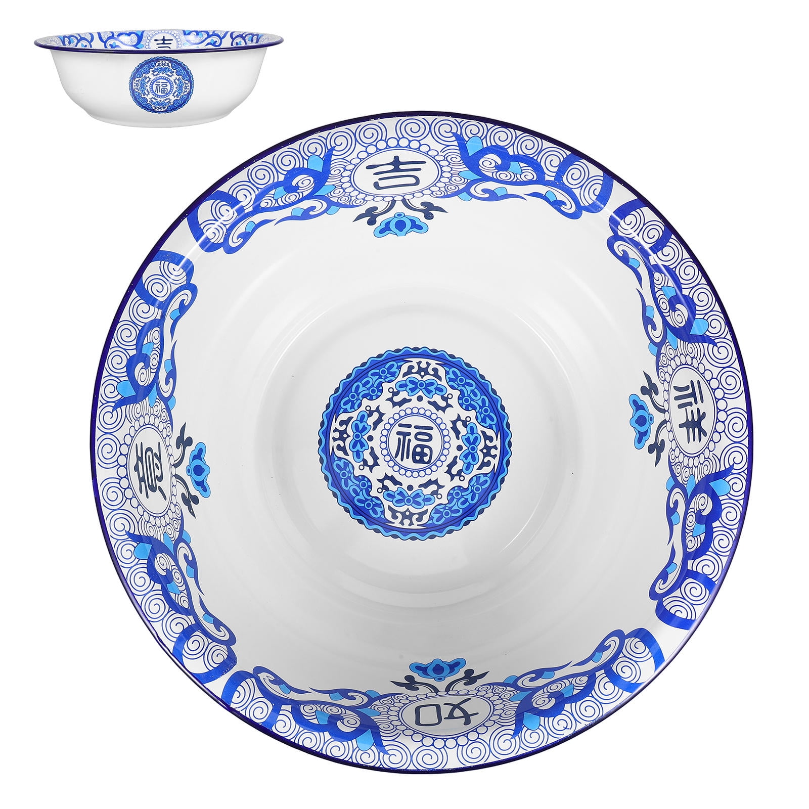 Hemoton Enamelware Kitchen Bowl Enamel Basin for Washing Vegetables ...