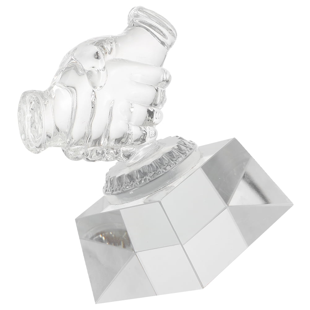 Hemoton Handshake Trophy Mini Wall Shelf Floating Staff Transparent ...