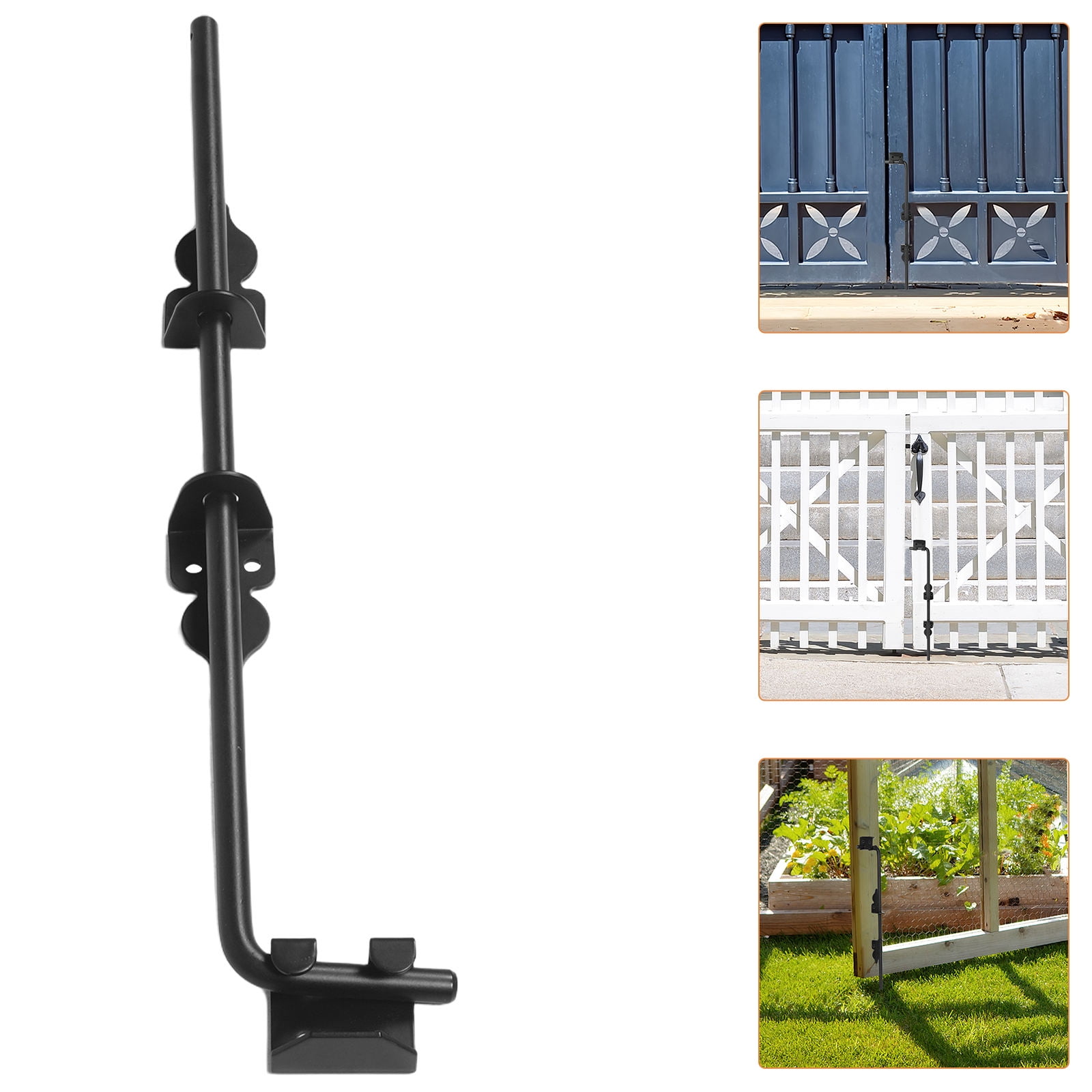 Hemoton Heavy Duty 18-Inch Cane Bolt For Gates Fence Gate Hardware Wood ...