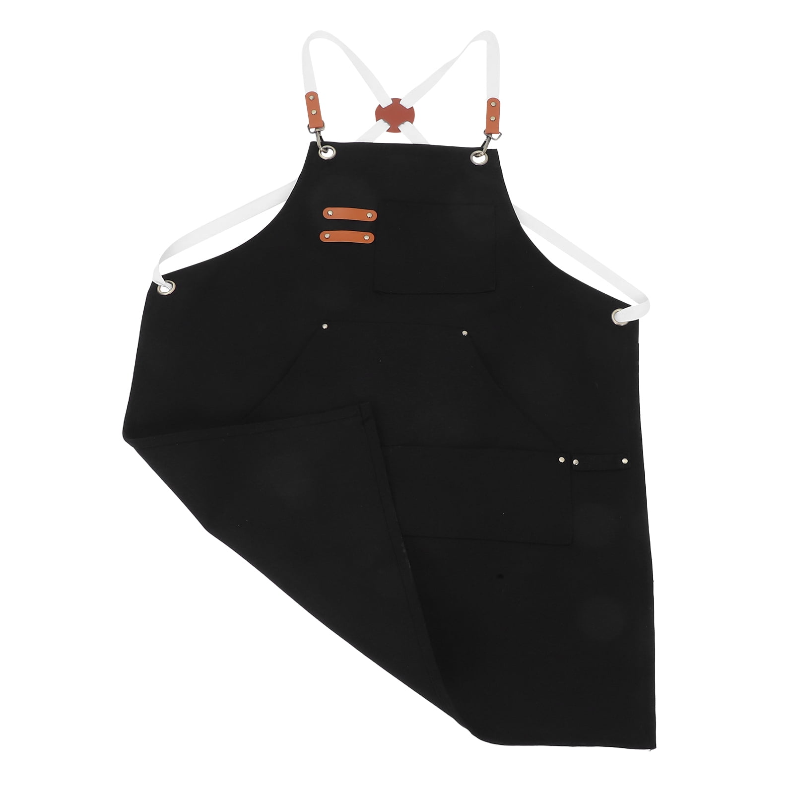 Hemoton Heavy Duty Canvas Tool Apron With Multiple Pockets Functional ...