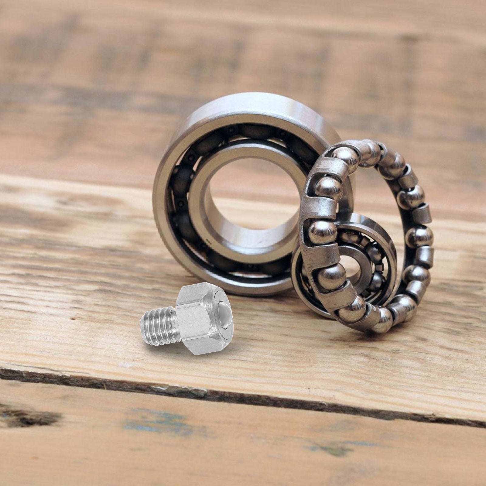 Hemoton Heavy-Duty Stainless Steel Ball Roller Screw Threaded Ball ...