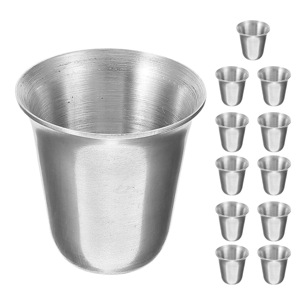 Hemoton Hemoton 12pcs Stackable Metal Communion Cups Compact Drinking ...