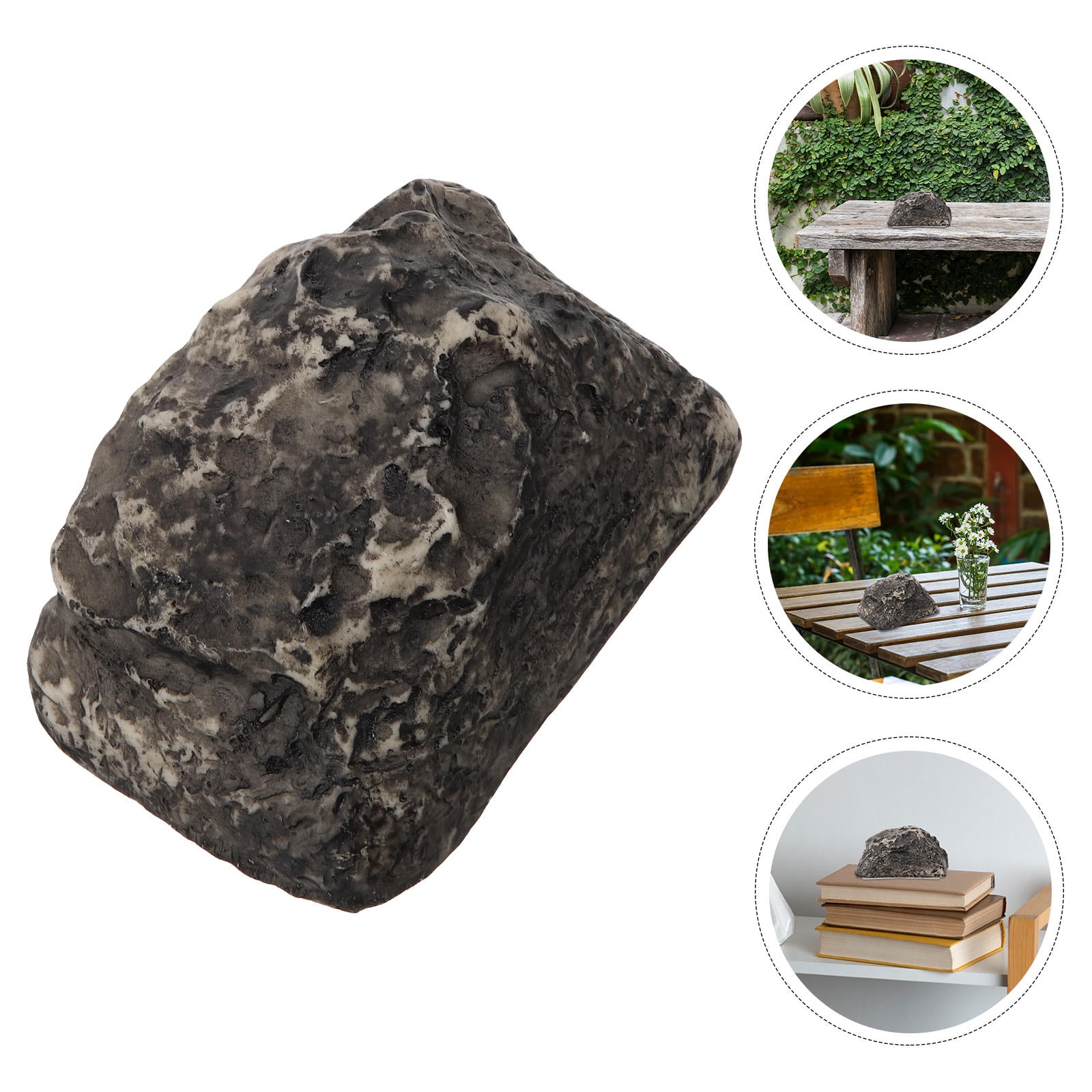 Hemoton Hidden Key Storage Box False Stone Key Hider Outside Key Hider ...