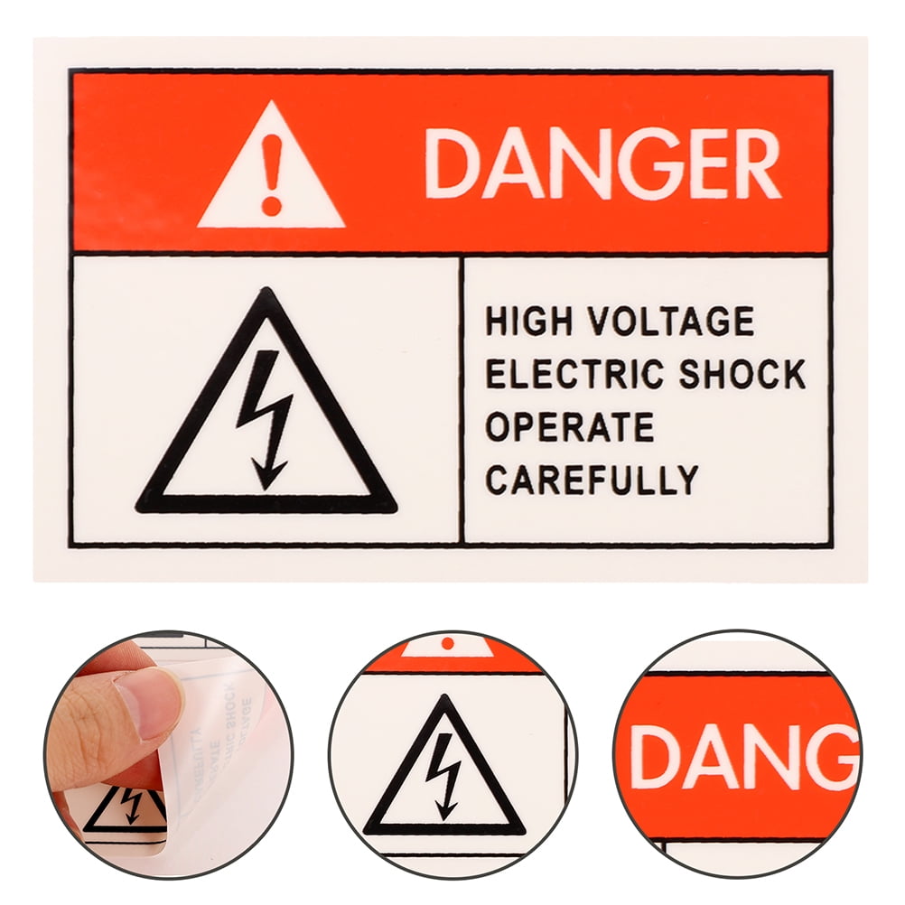 Hemoton High Voltage Warning Stickers for Electrical Safety Danger ...