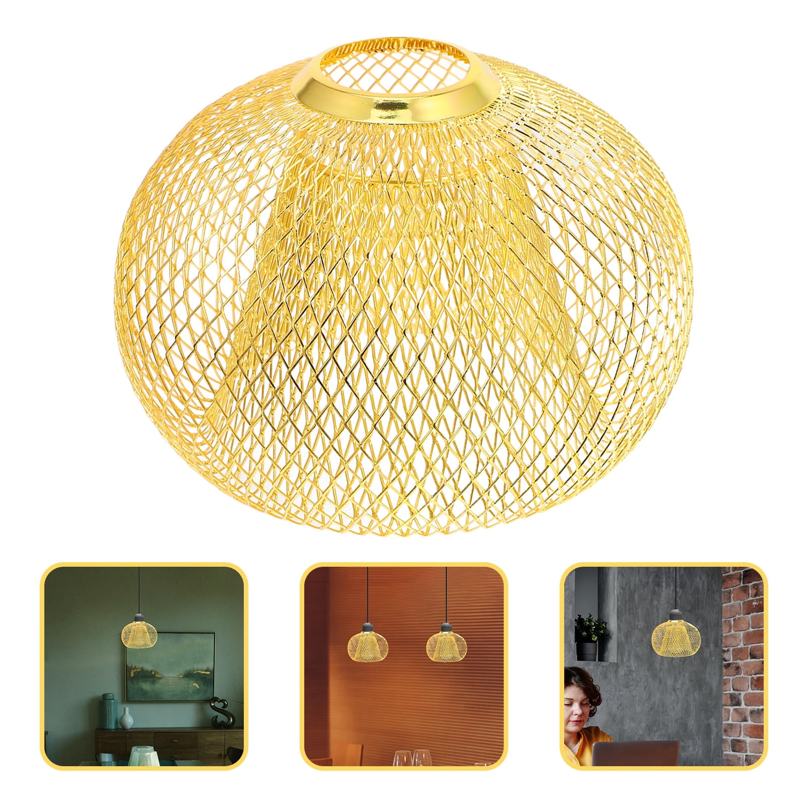 Hemoton Hollow Lampshade Ceiling Fan Replacement Wire Lampshade Mesh ...