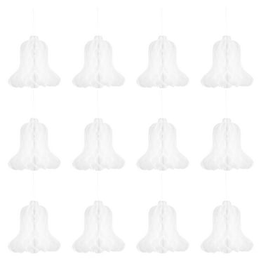 Honeycomb Tissue Paper Wedding Bells Decorations, 9 in, White, 3ct ...
