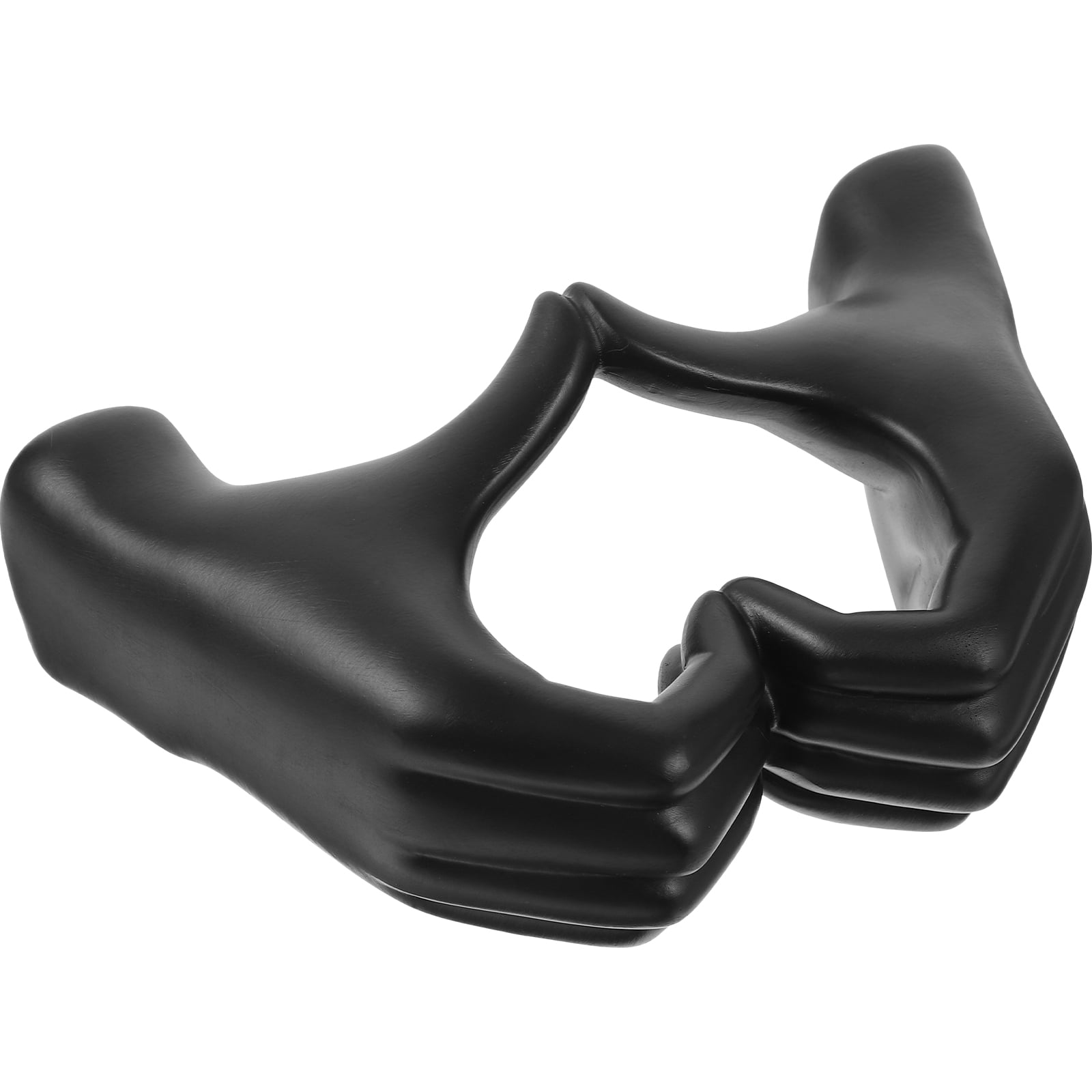 RENACLIPY Heart Shaped Hand Statue Black Resin Home Decor Tabletop ...
