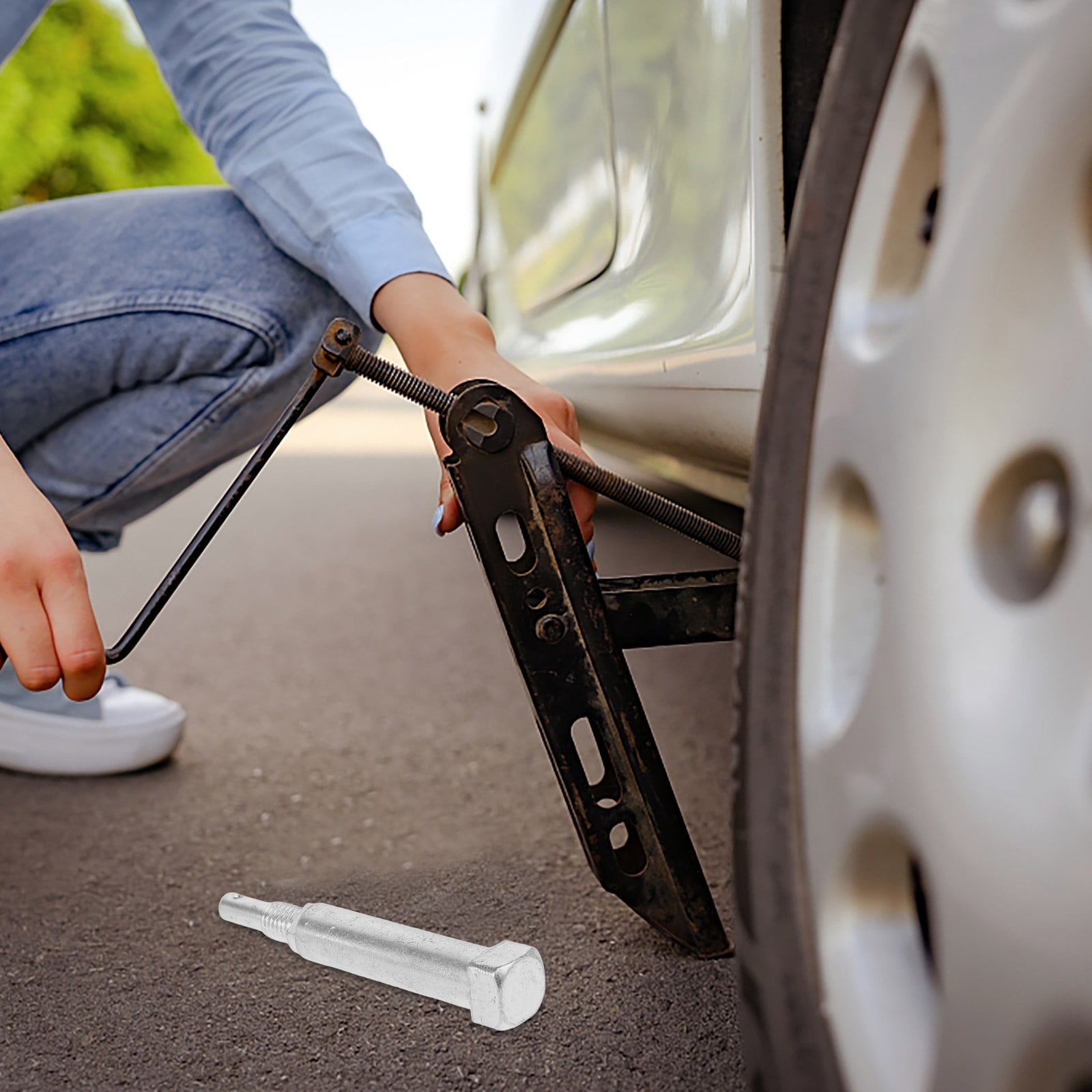 Hemoton Hydraulic Jack Gear Rod Horizontal Gear Wheel Pole Repair ...