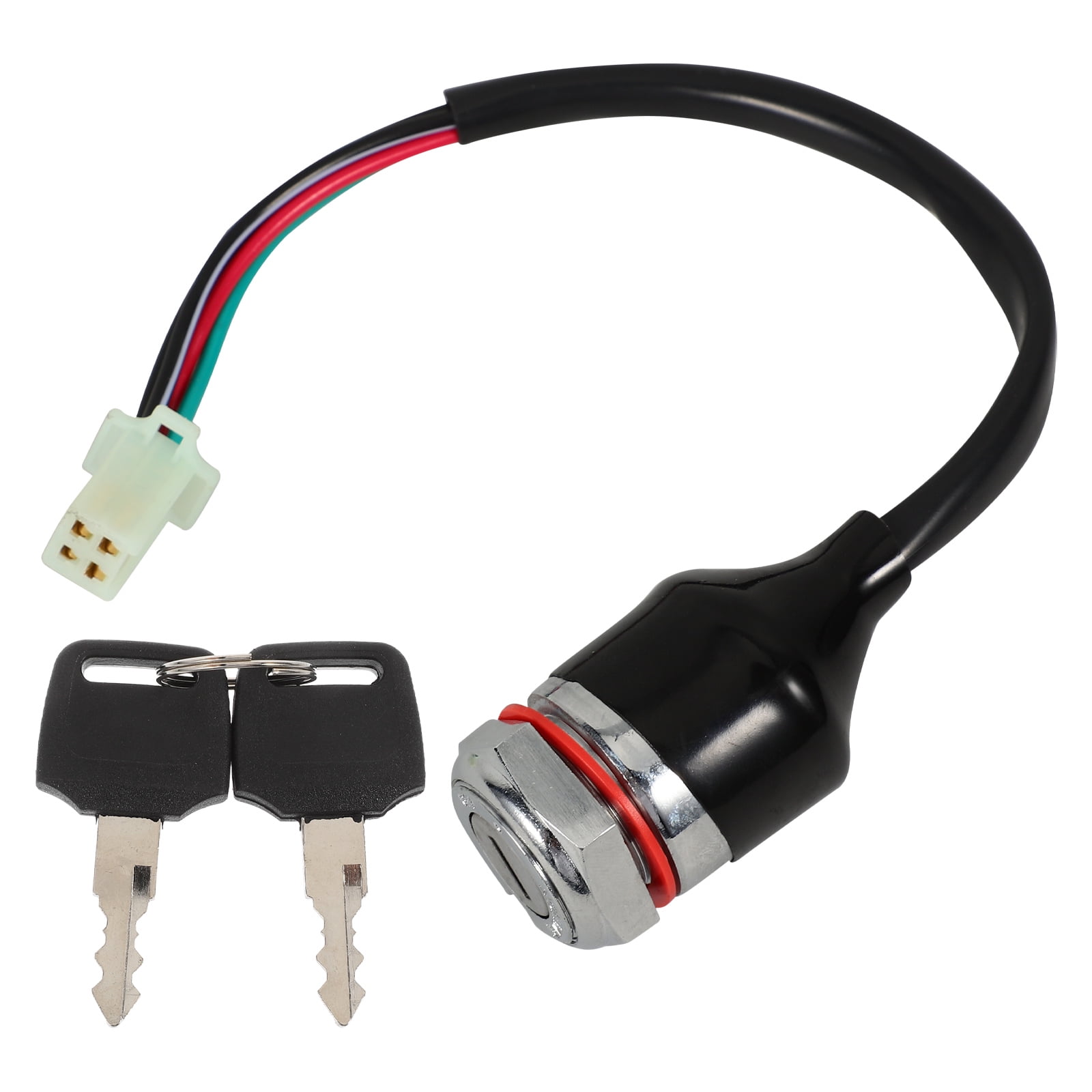 Hemoton Ignition Switch With Keys Replacement 4 Wire Ignition Switch ...