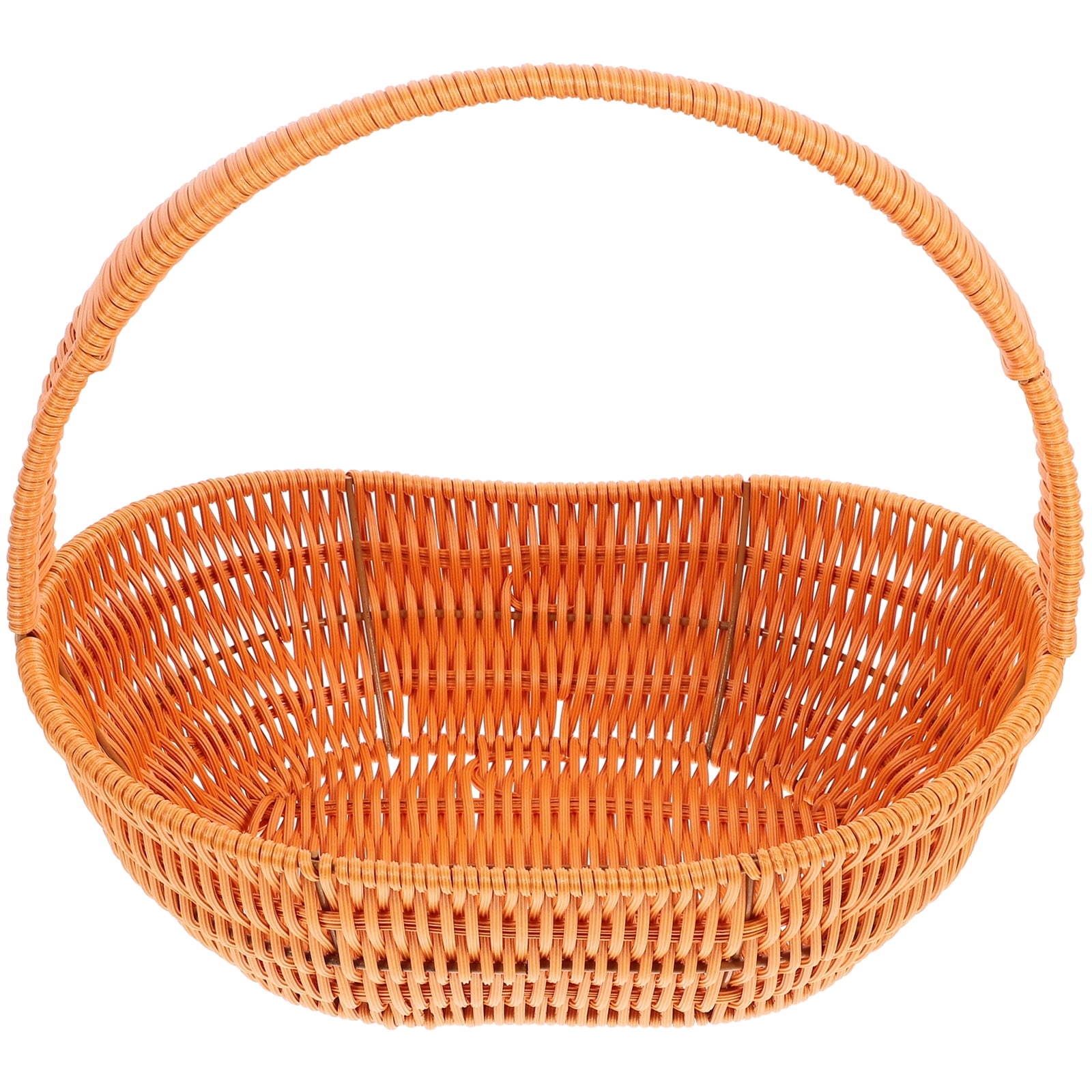 Hemoton Imitation Rattan Woven Basket Handheld Floral Basket Boat ...