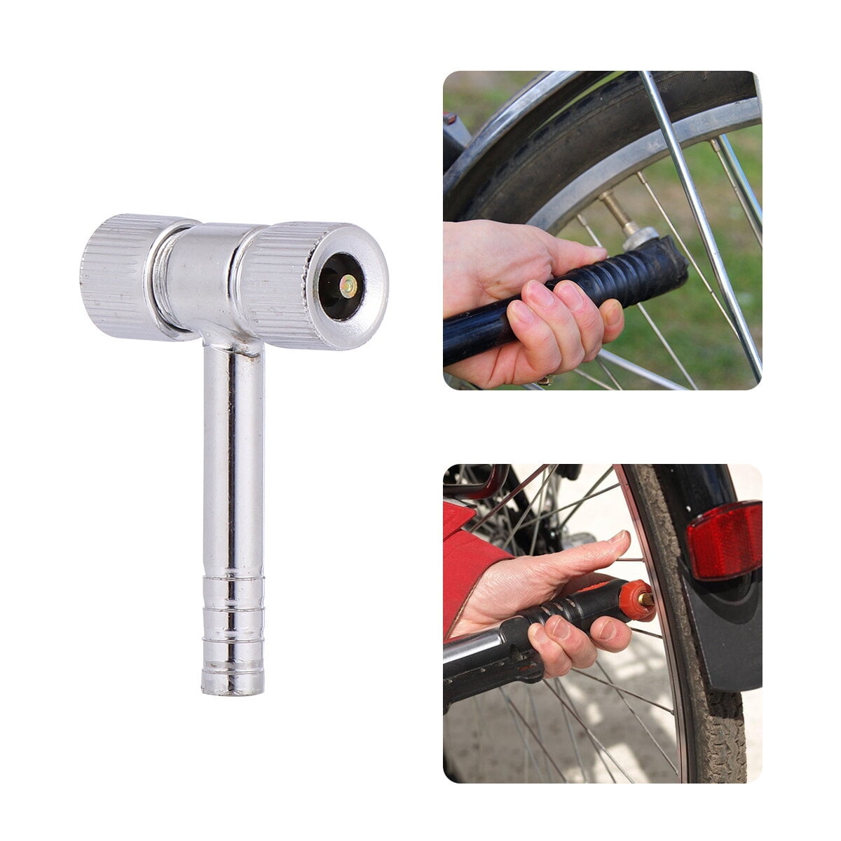 Hemoton Inflatable Nozzle Head Tire Inflator Adapter Air Pump Portable ...