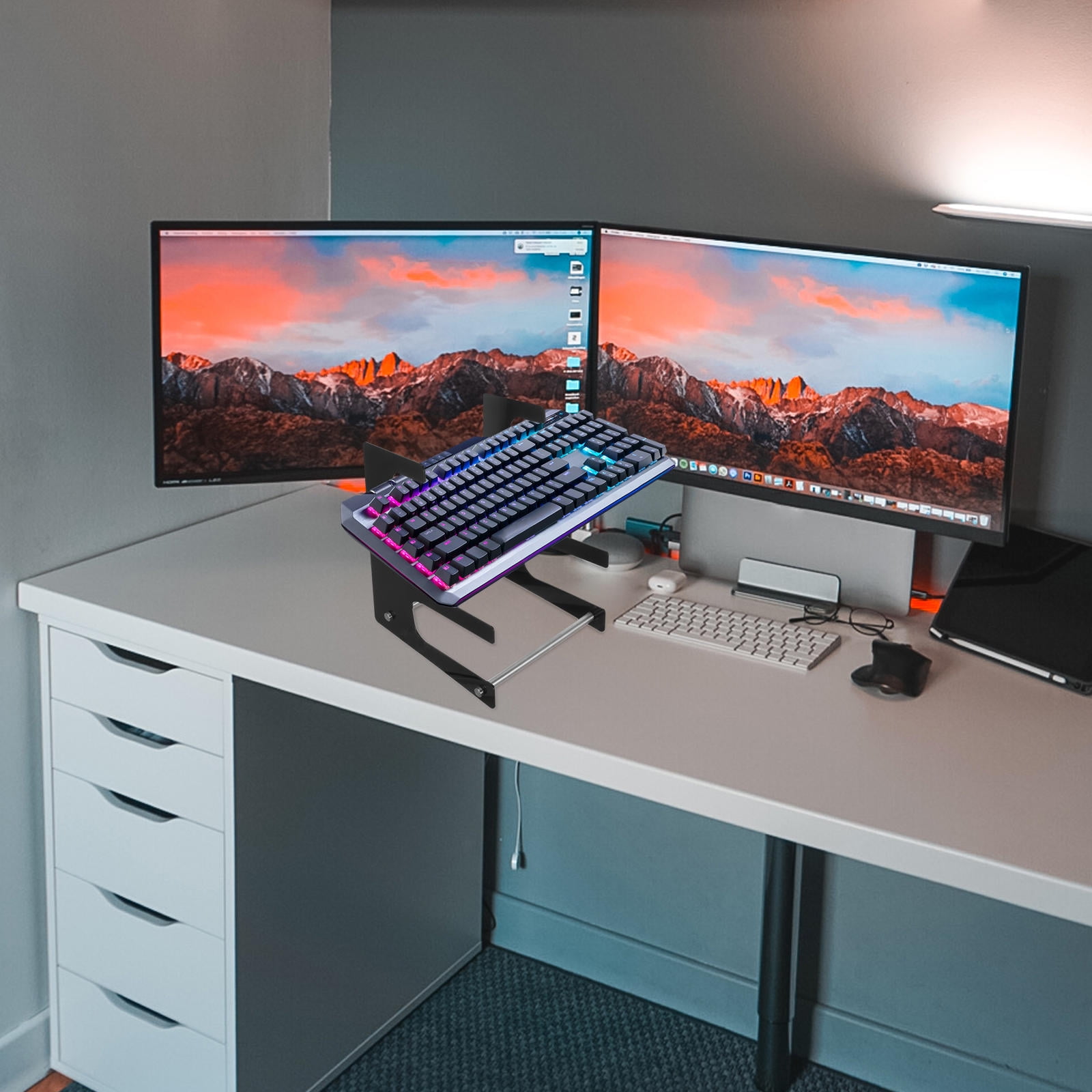 HEMOTON Black Acrylic Keyboard Stand for Display MultiTier Mechanical ...