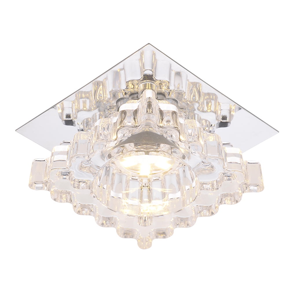 Hemoton LED 5W High Light Square Shape Light Crystal Spotlight Aisle ...