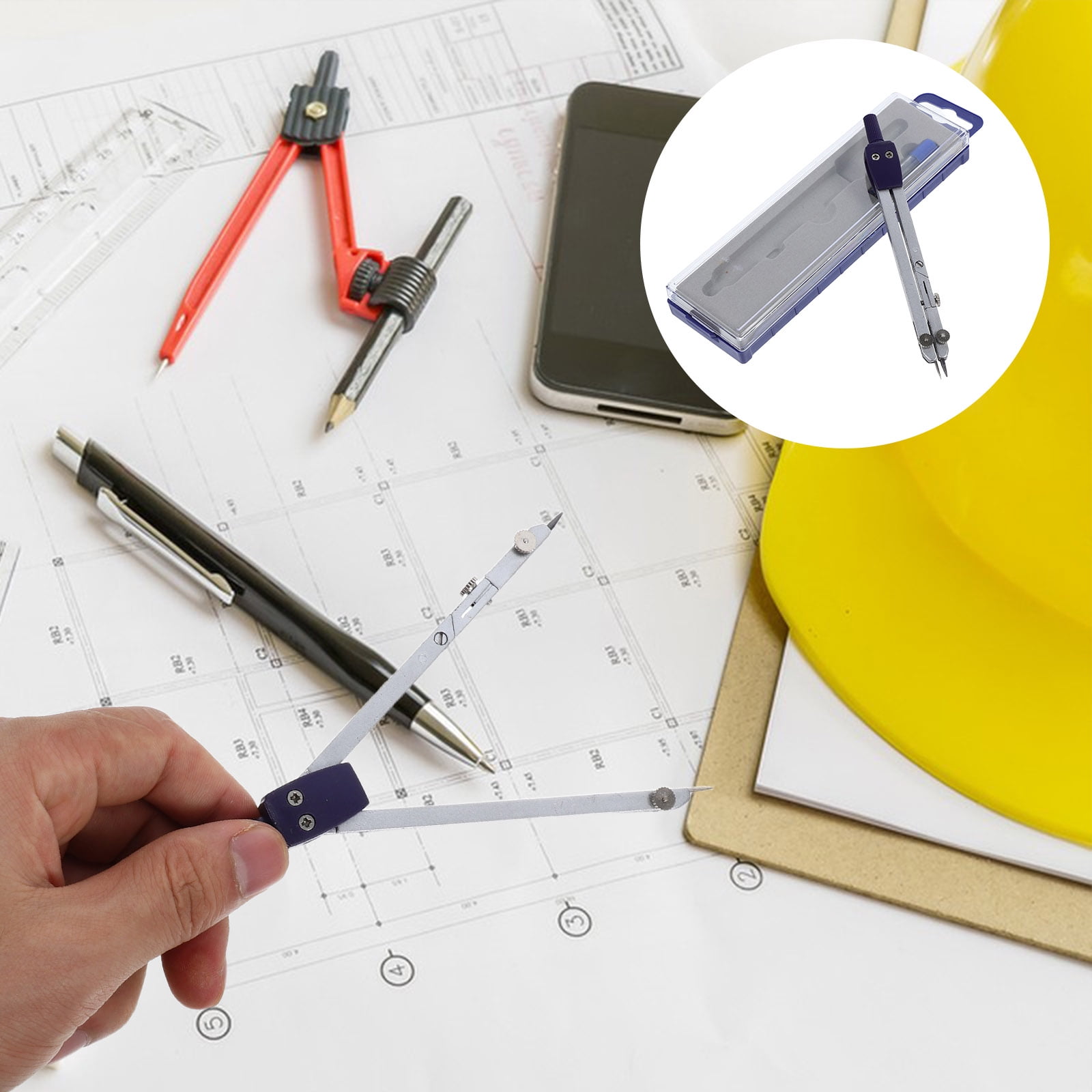 Hemoton Leather Compass Creaser Drafting Compass Tool for Woodworking ...