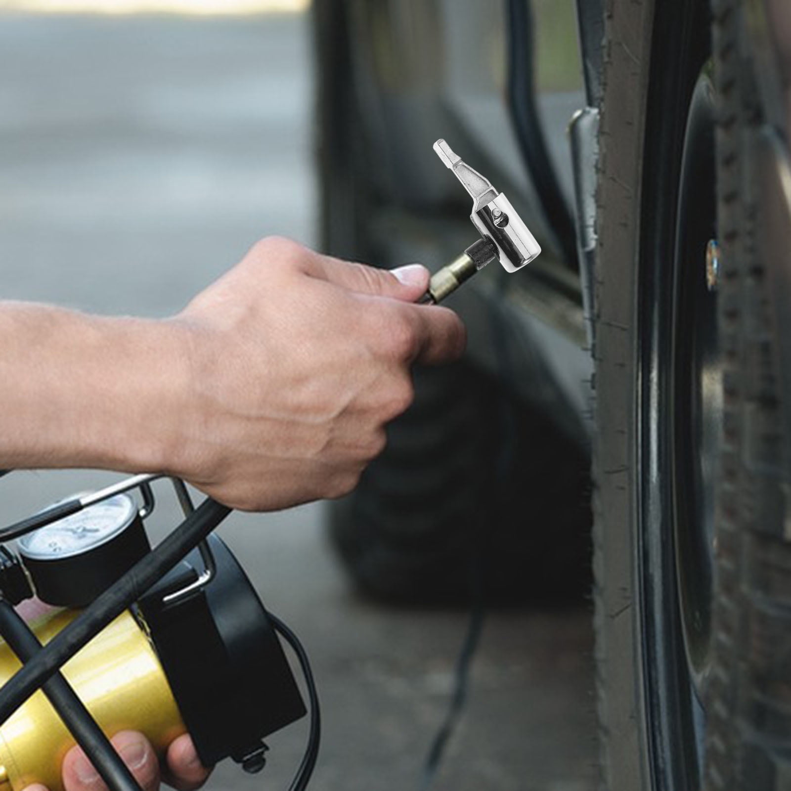 Hemoton Lock Air Chuck Tire Inflator Hose Adapter Air Compressor Pump ...