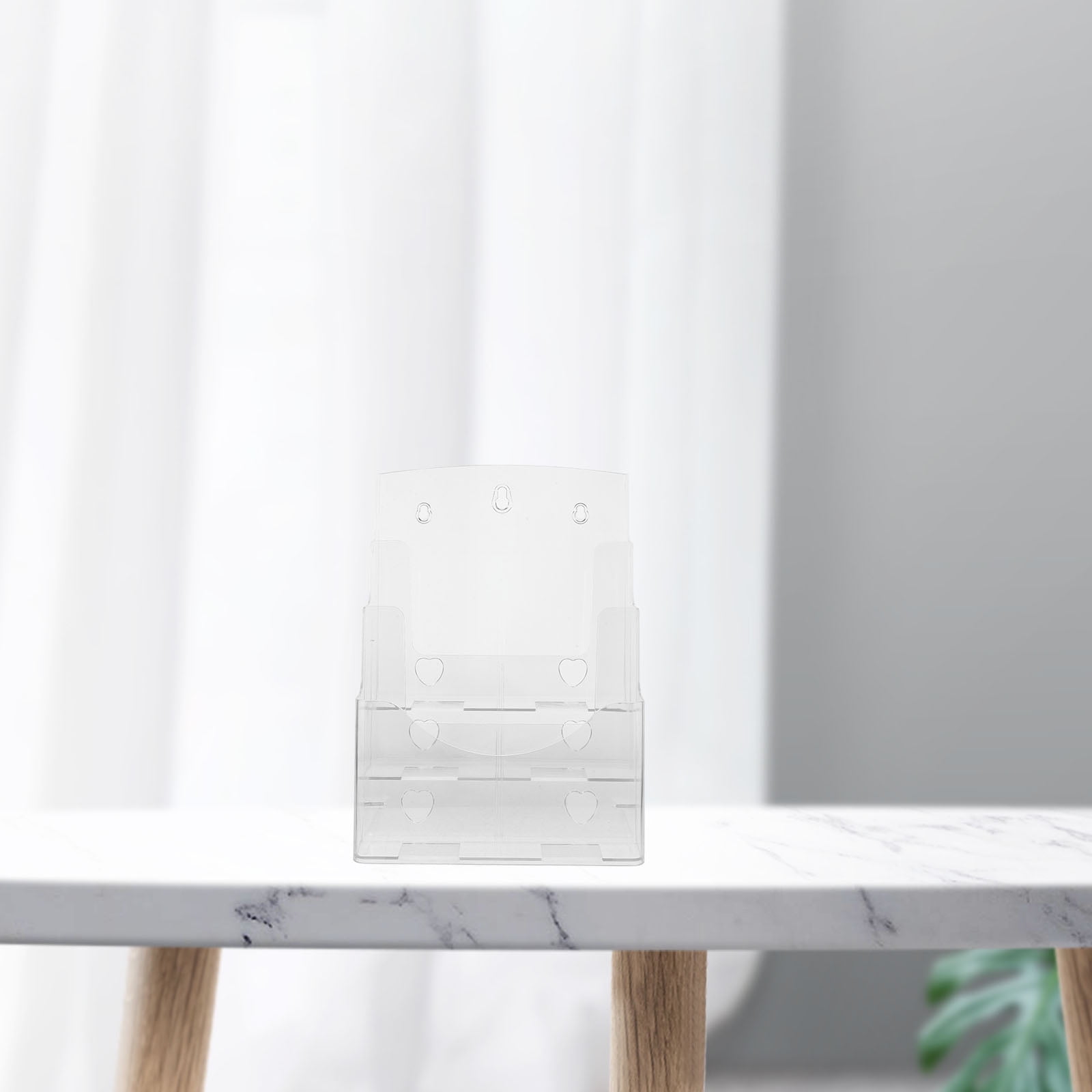 Hemoton Magazine Holder Brochure Holder 3 Tier Brochure Display Stand ...