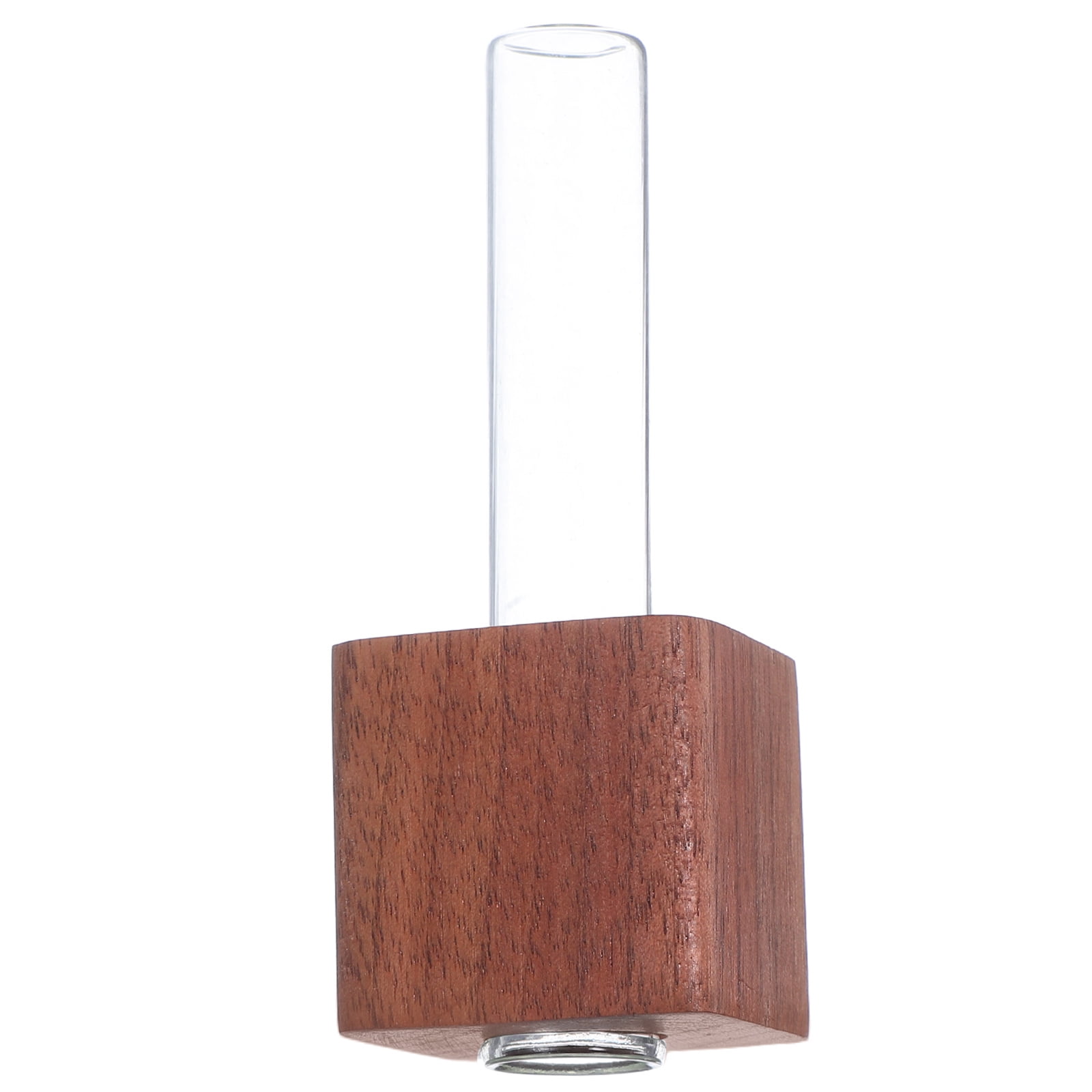 HEMOTON Wooden Magnetic Test Tube Vase for Decor with Coffee Color and ...