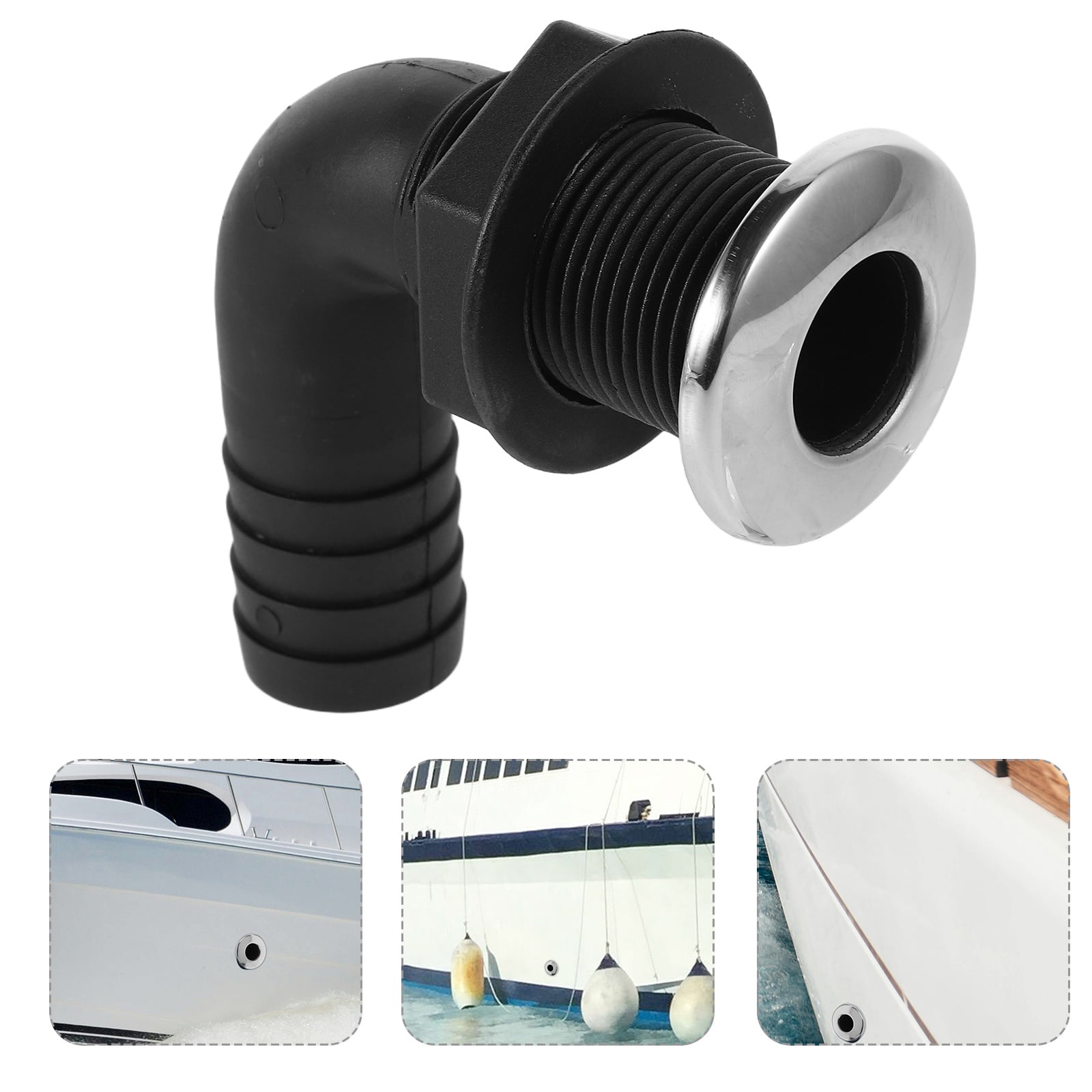 Hemoton Marine Boat Scupper Deck Drain Connector For Speedboat And ...