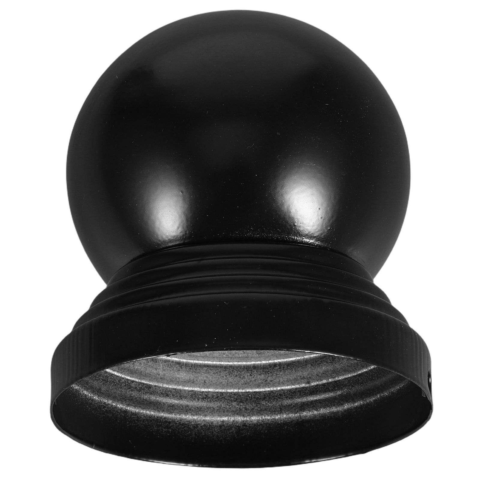 Hemoton Metal Ball Post Cap Black Fence Post Caps With Ball Top Post ...