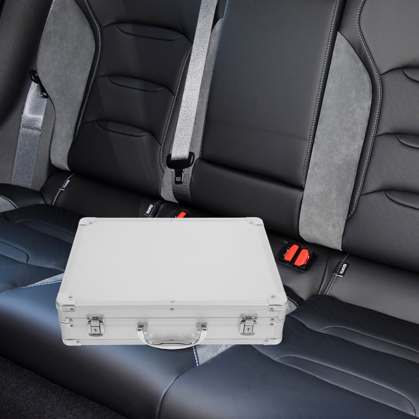 Hemoton Metal Briefcase Aluminum Alloy Briefcase Document Box Aluminum ...