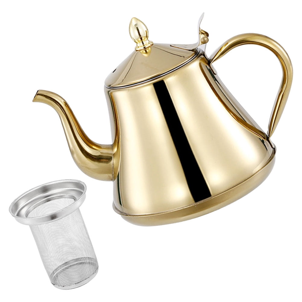 COOPHYA Stainless Tea Kettle Golden for Coffee Shops 1Pack - Walmart.com