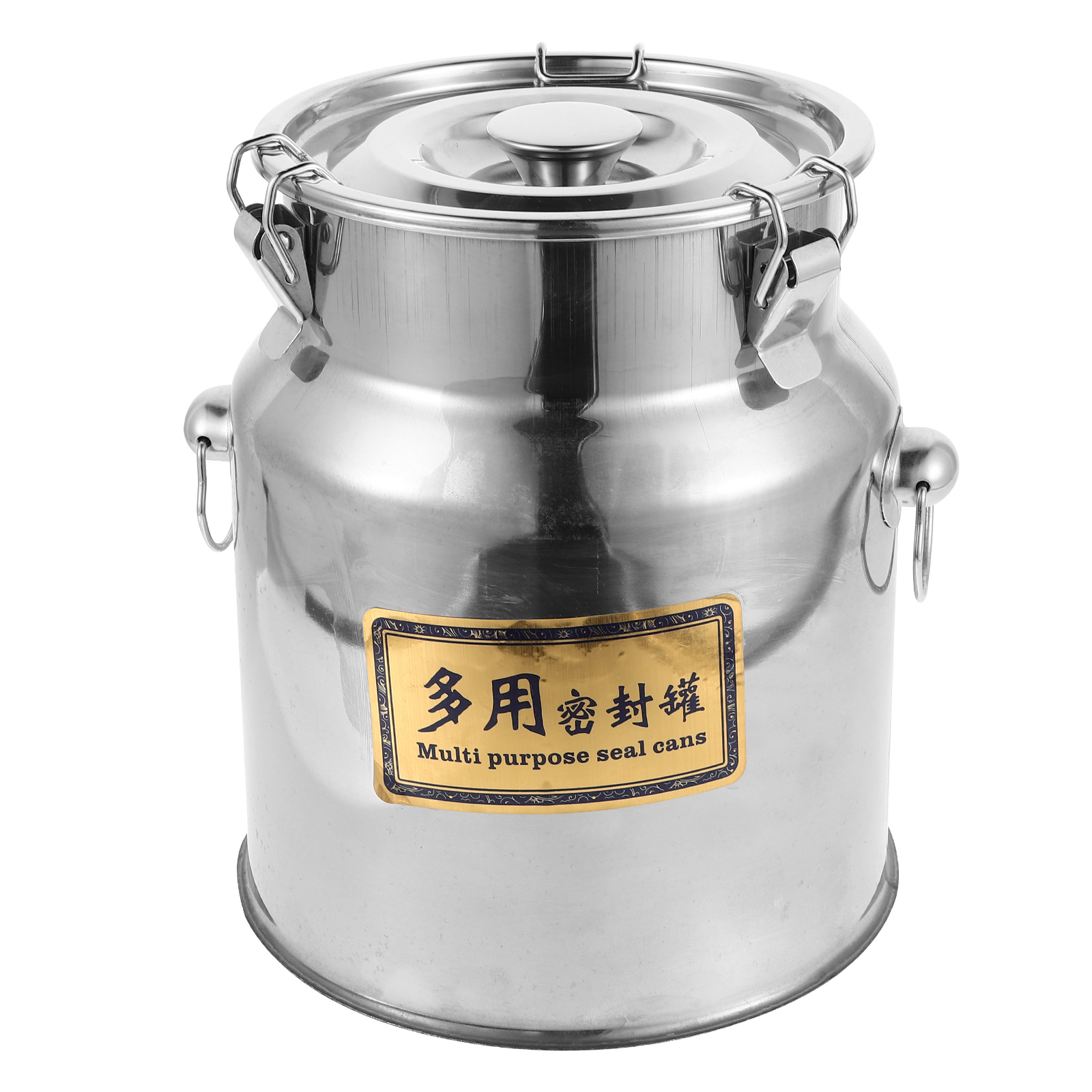 Hemoton Metal Grease Storage Bucket Stainless Steel Milk Container With ...