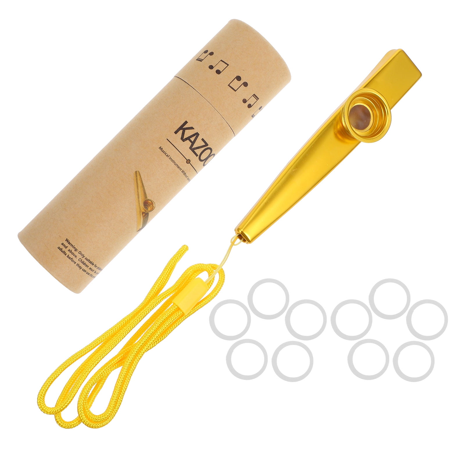 Hemoton Metal Kazoo For Kids with Rope Beginner Kazoos Musical Child ...
