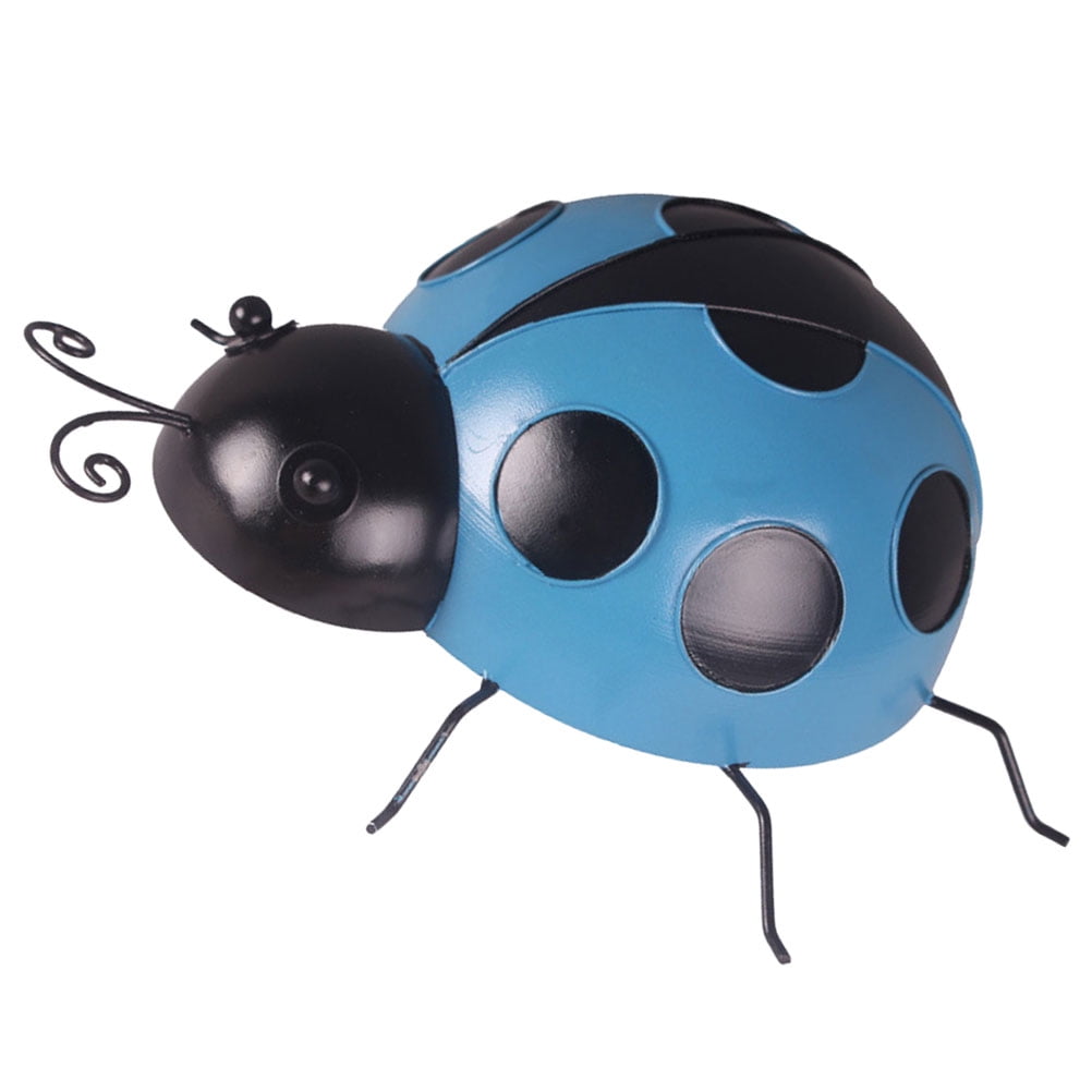 EXHUMKY Ladybug Shape Metal Wall Hanging 1Pcs 6.29x6.29x1.97in ...